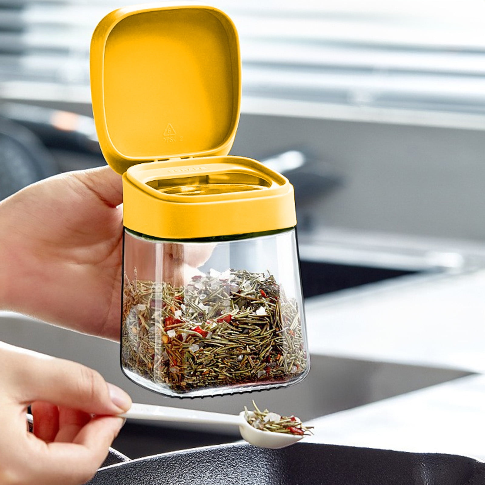 Dadiaei Airtight Spice Containers Set - Clear Plastic Food Storage ...