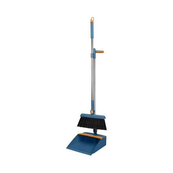 Dadiaei Broom and Dustpan Set with Scraping Teeth 180 Degree Rotatable ...