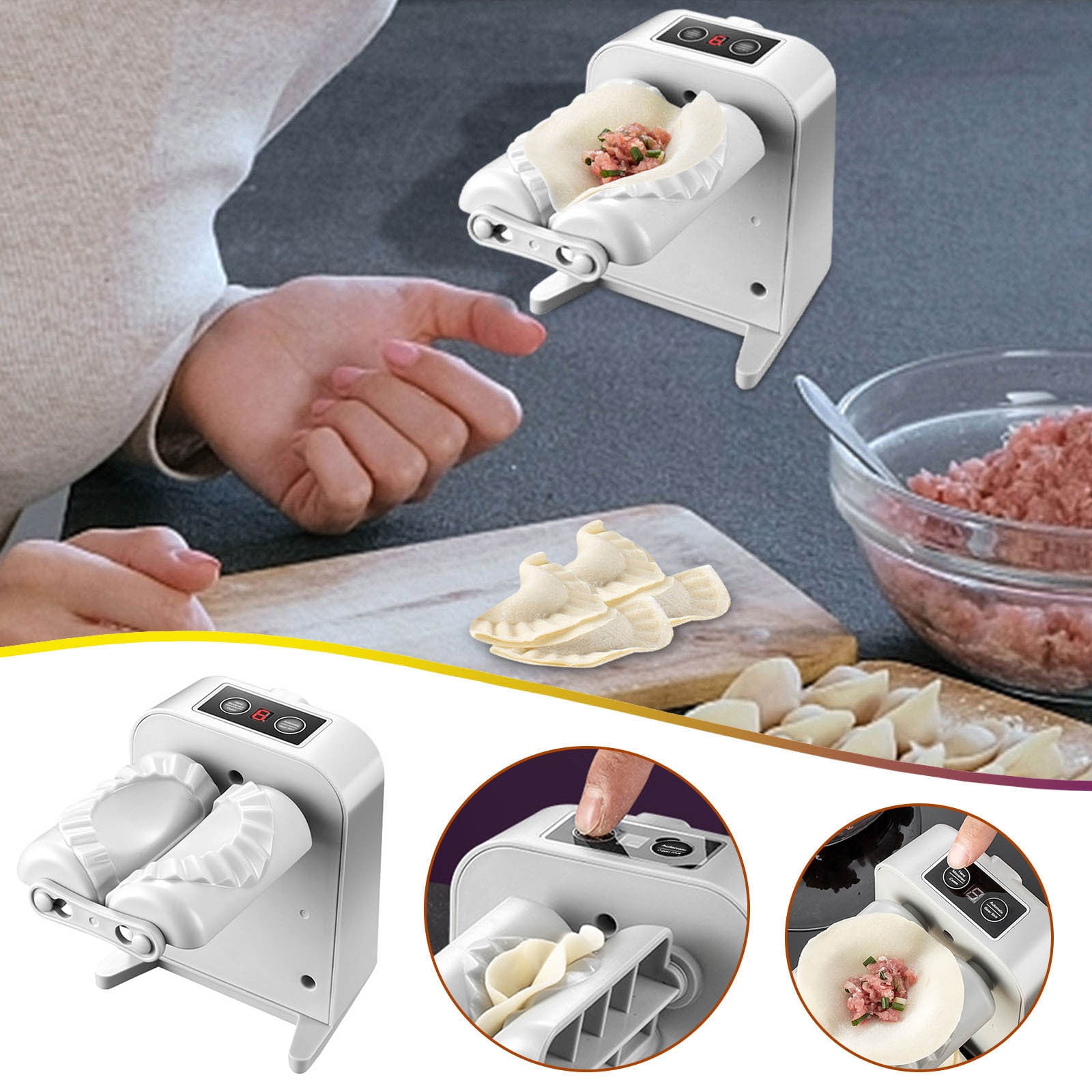 Dadiaei 2024 Electric Dumpling Maker Machine, Automatic Dumpling Press ...
