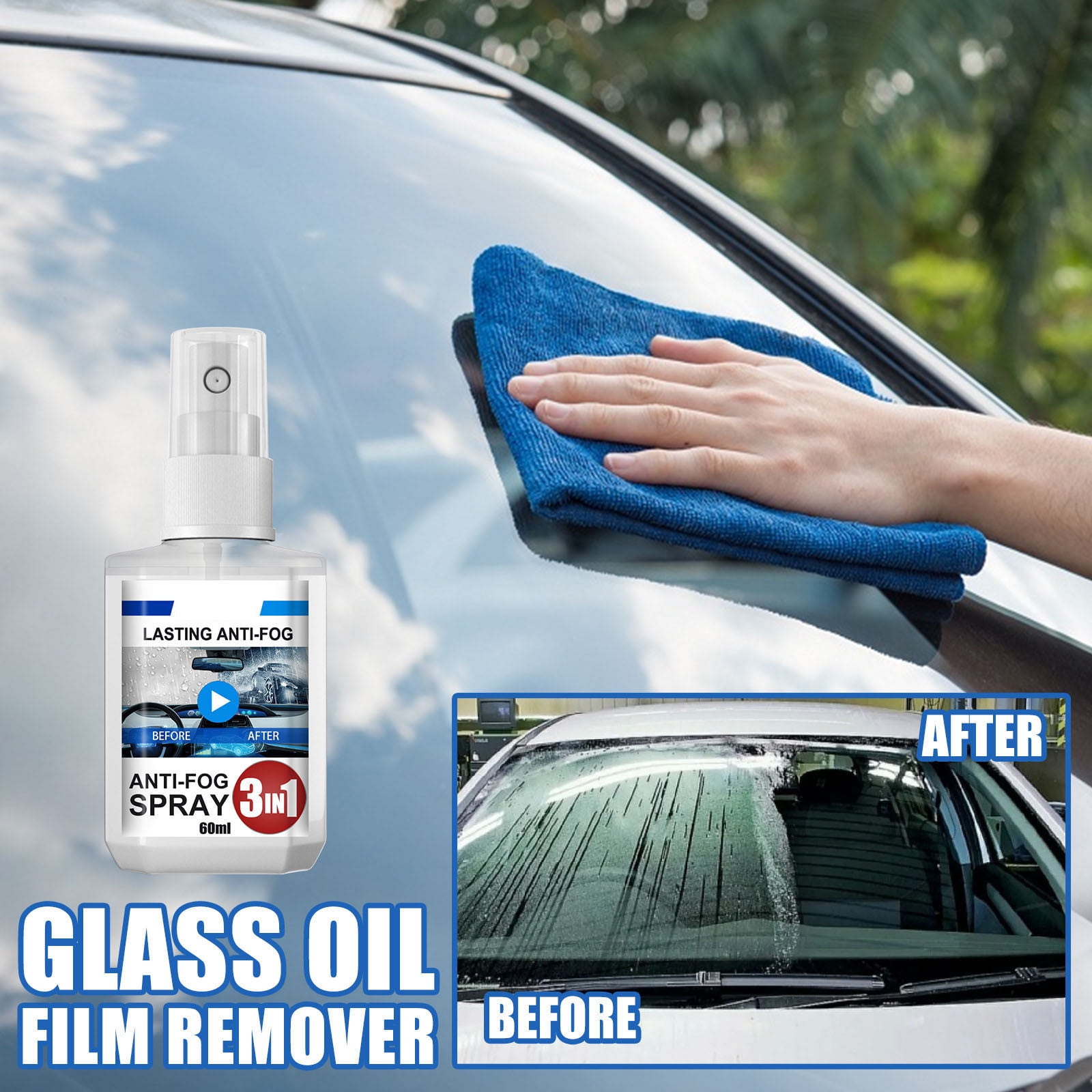 Dadiaei Clearance 3-in-1 Car Cleaning Agent, Windshield Rain Repellent ...
