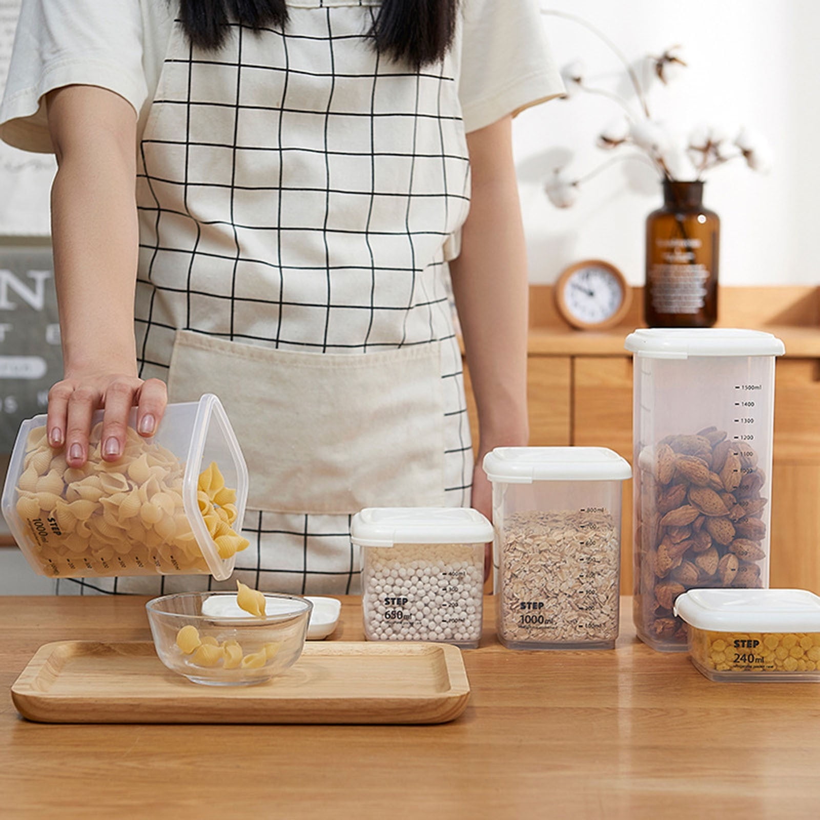 Dadiaei BPA-Free Airtight Food Storage Containers, Plastic Kitchen ...