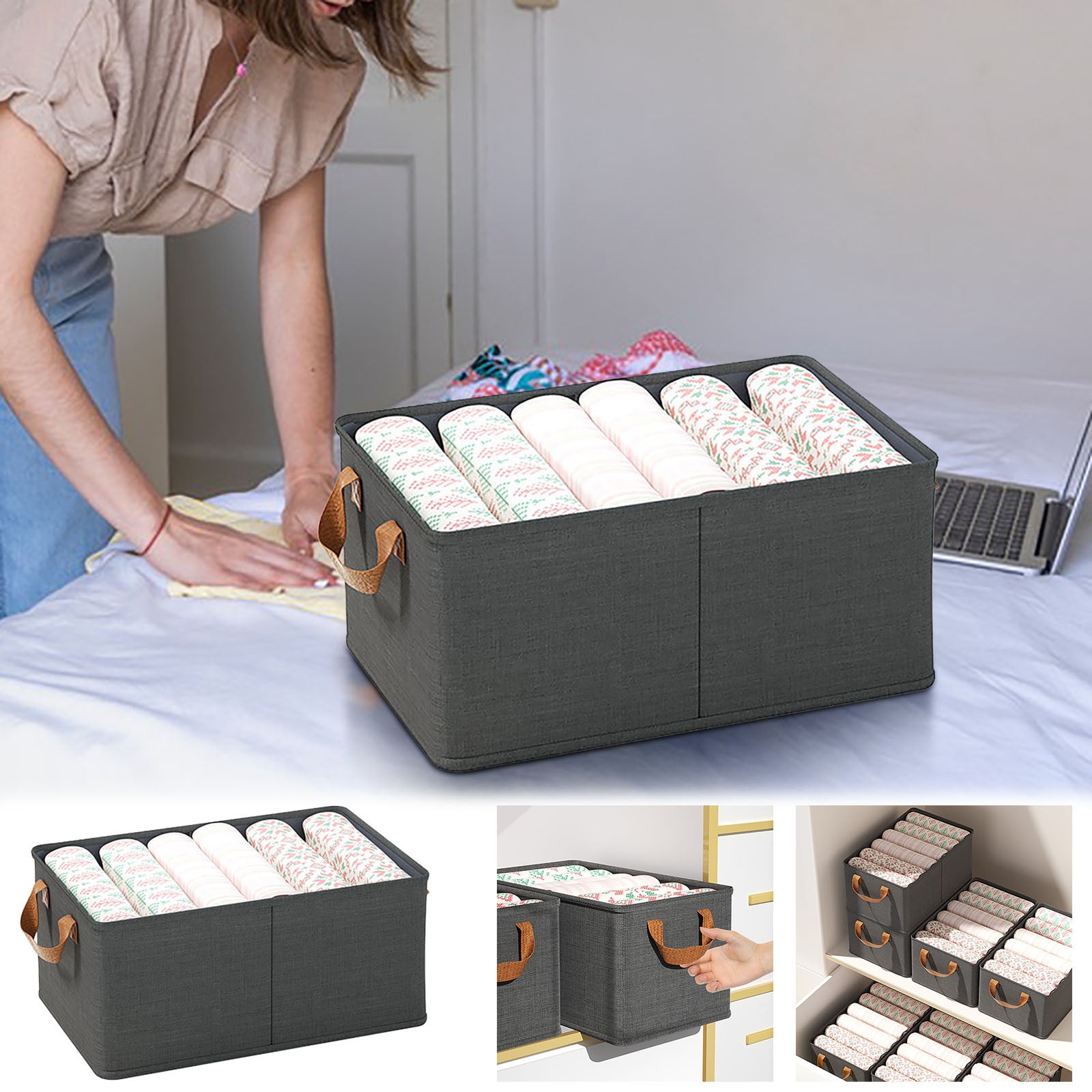 Dadiaei Clearance Cationic Clothing Storage Box, Wardrobe Organizer ...