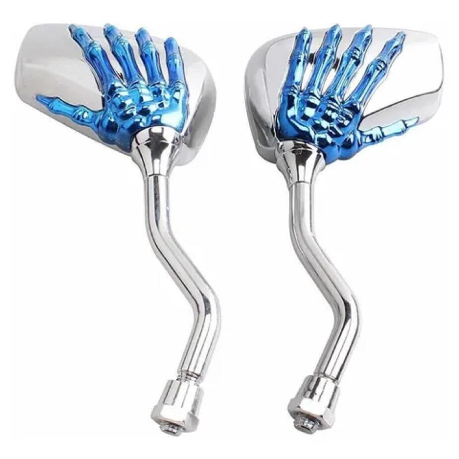 Dadiaei Chrome Motorcycle Mirrors | Universal 360° Adjustable Rear View ...