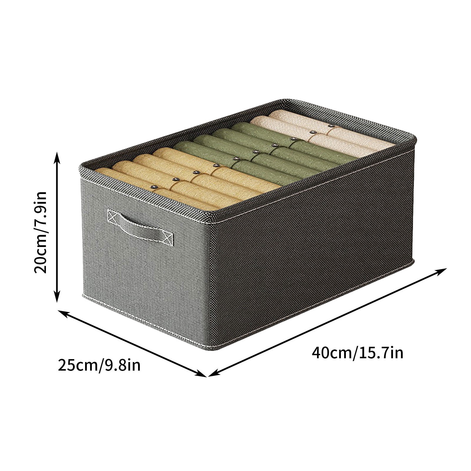 Dadiaei Clearance Foldable Fabric Storage Bins with Handles, Cloth ...