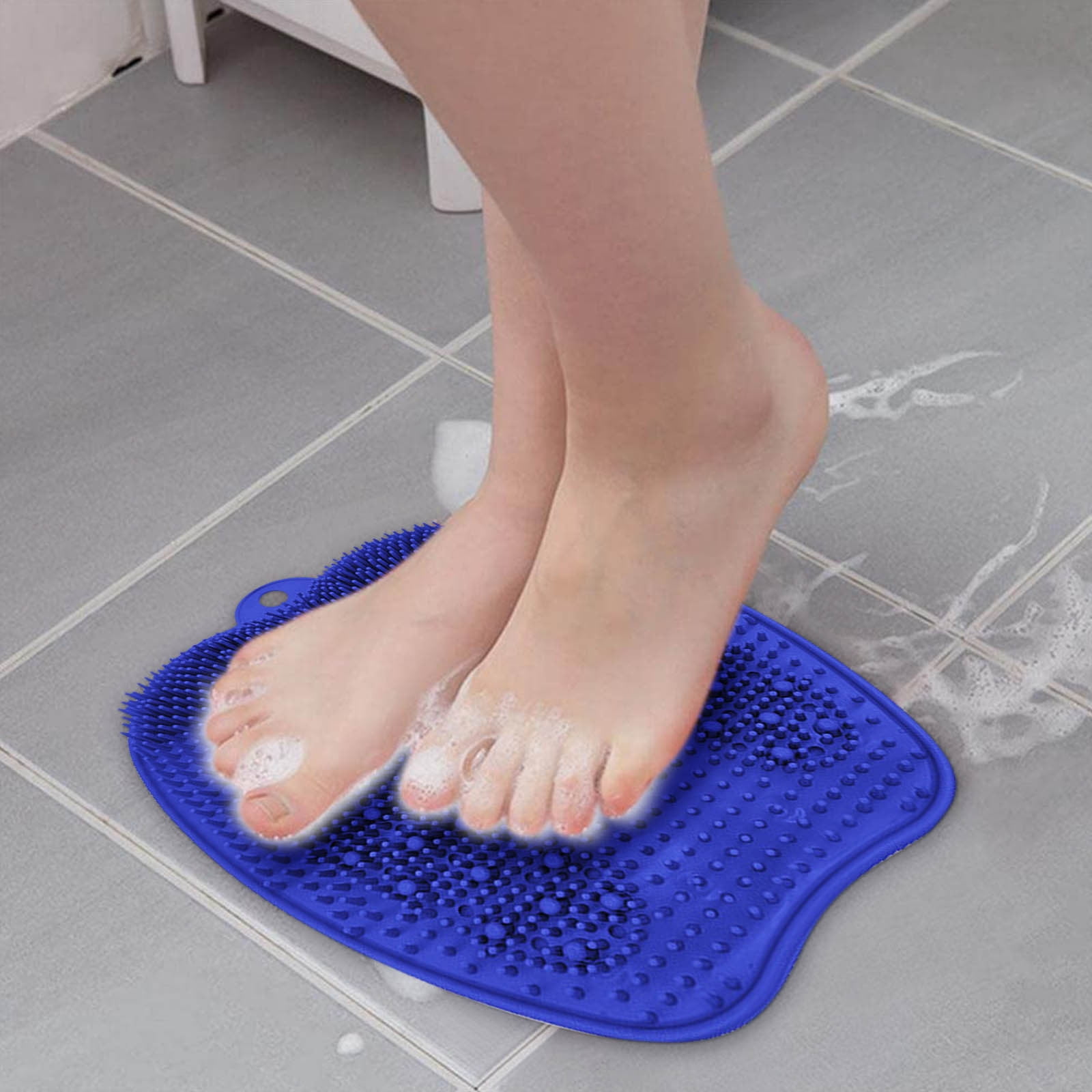 Dadiaei Foot Brush Shower Mat with Suction Cups,Foot Washing Mat for ...