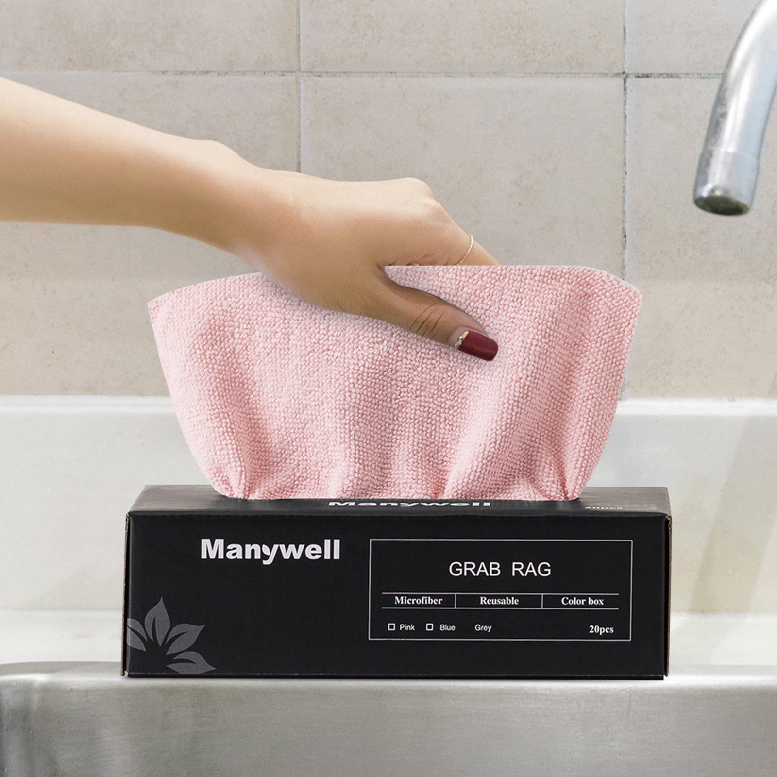 Dadiaei Microfiber Cleaning Cloths, Reusable Lint-Free Towels, Strong ...