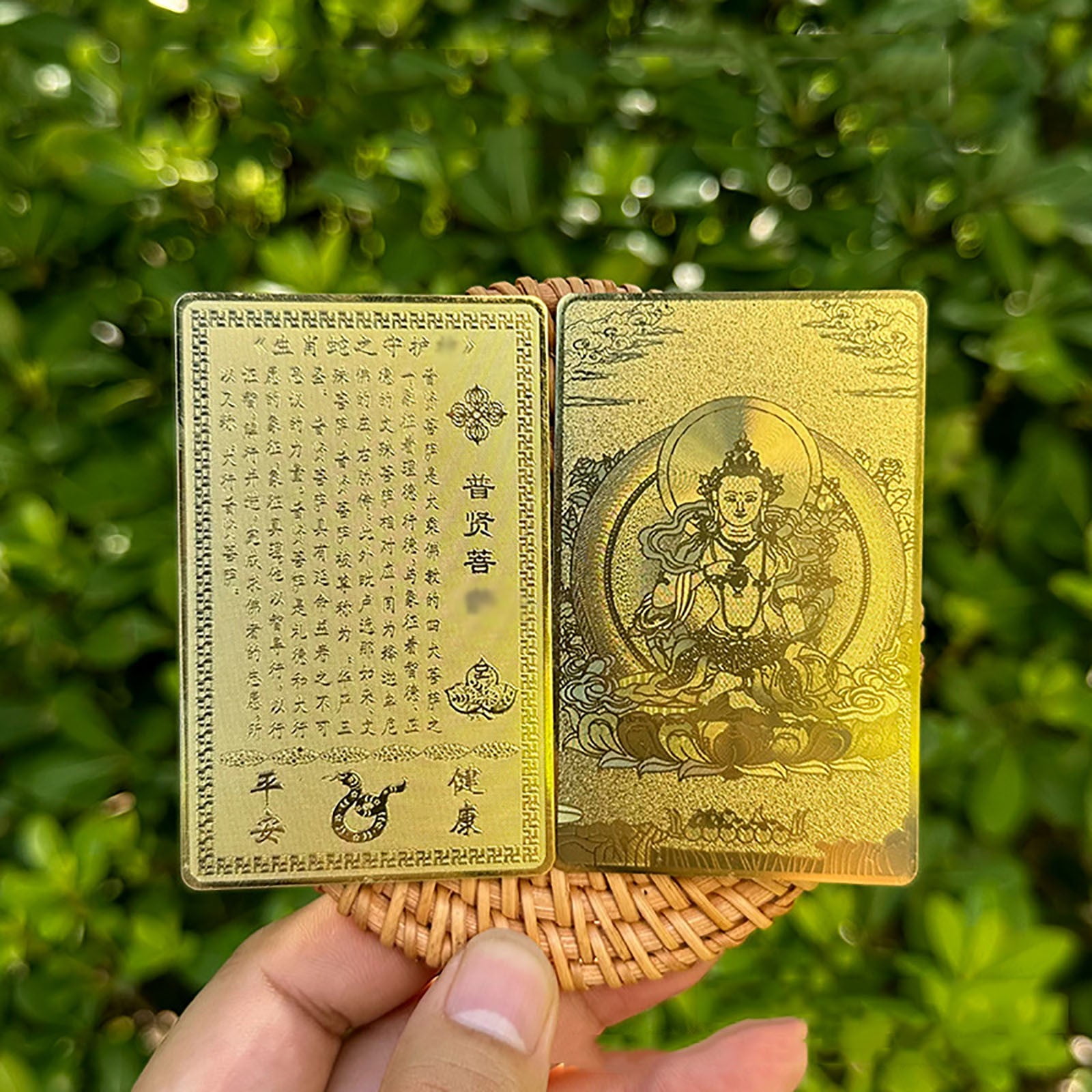 Dadiaei Clearance Snake Zodiac Card, Gold Natal Buddha Card, Copper ...