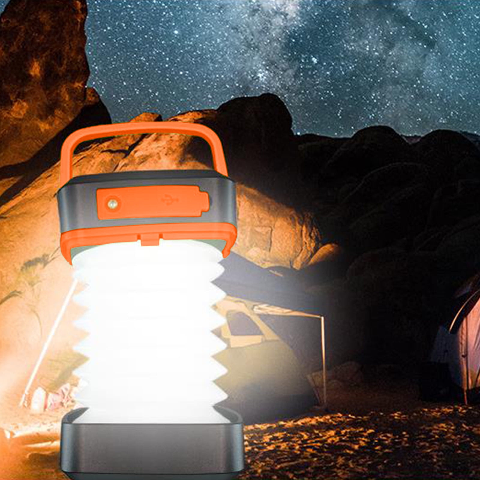 Dadiaei Clearance Solar Powered LED Camping Light, USB-C Rechargeable ...