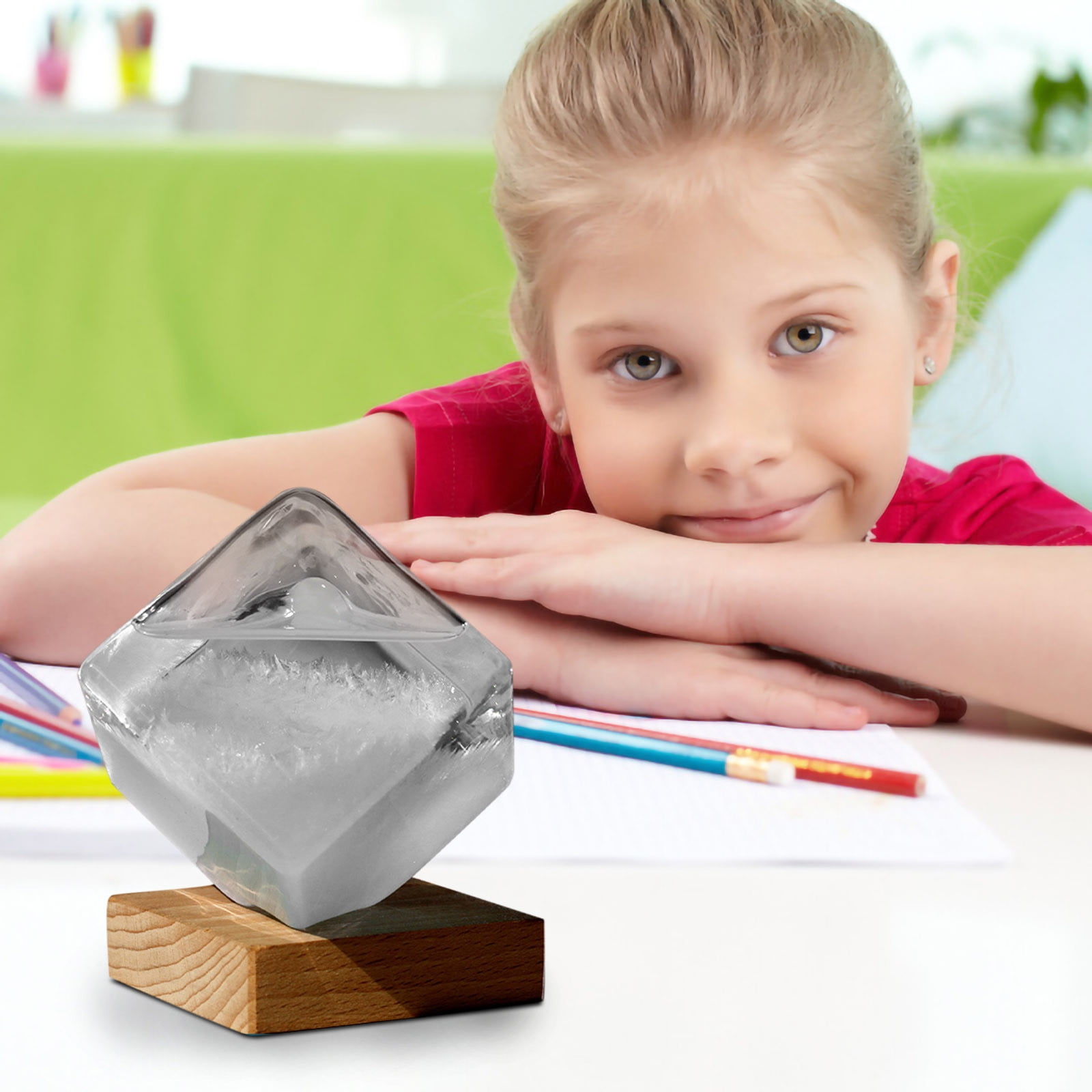 Dadiaei Clearance Storm Glass Weather Forecaster,Water Cube Shape ...