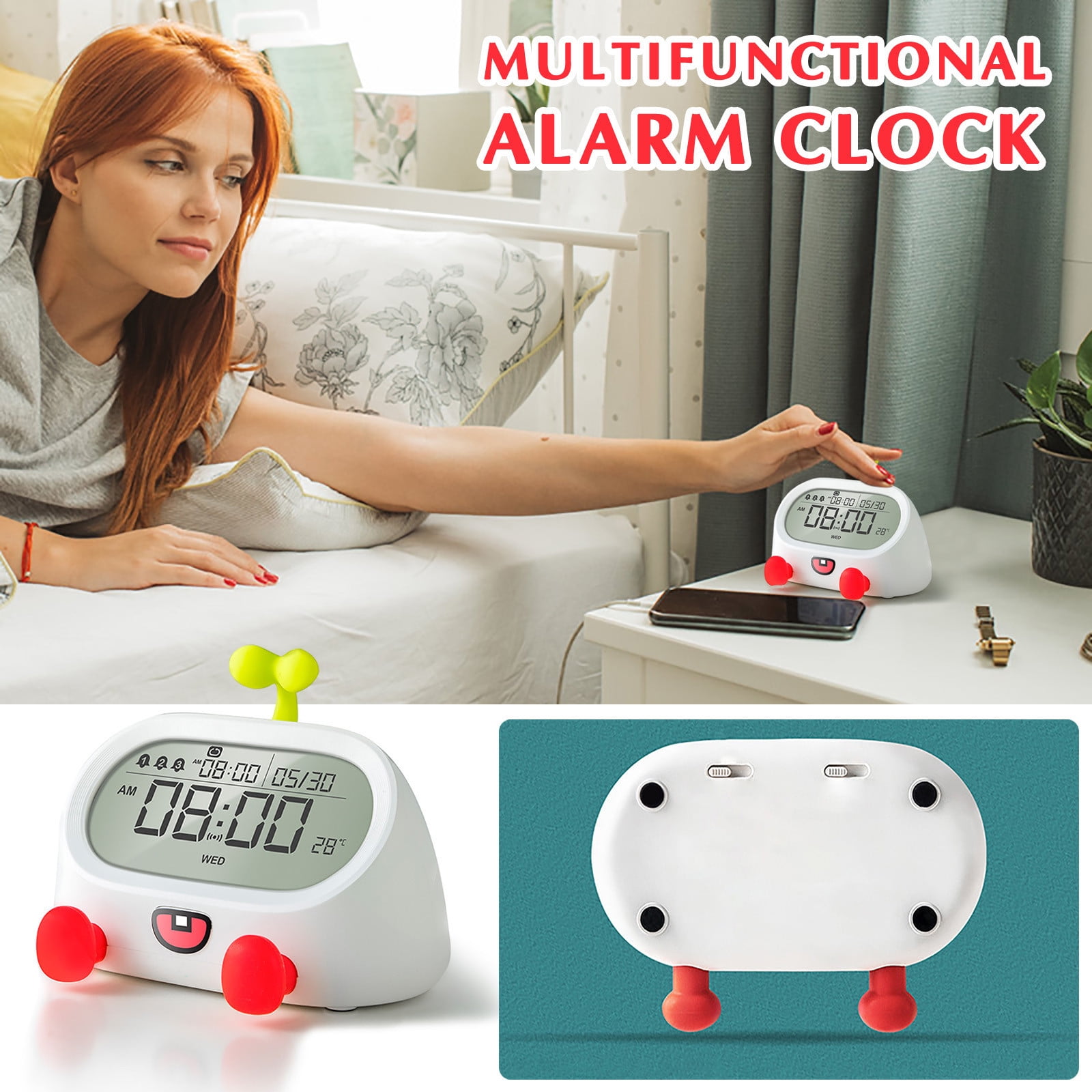 Dadiaei Clearance Student Desk Light Electronic Alarm Clock with Large ... Dadiaei Clearance Student Desk Light Electronic Alarm Clock with Large ...