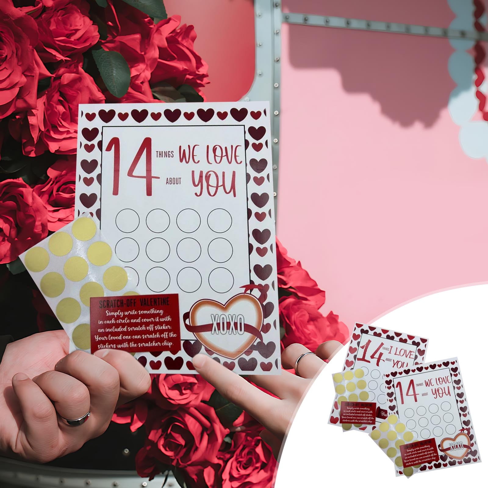 Dadiaei Clearance Valentine's Day Scratch Off Card, 14 Things I Love ...