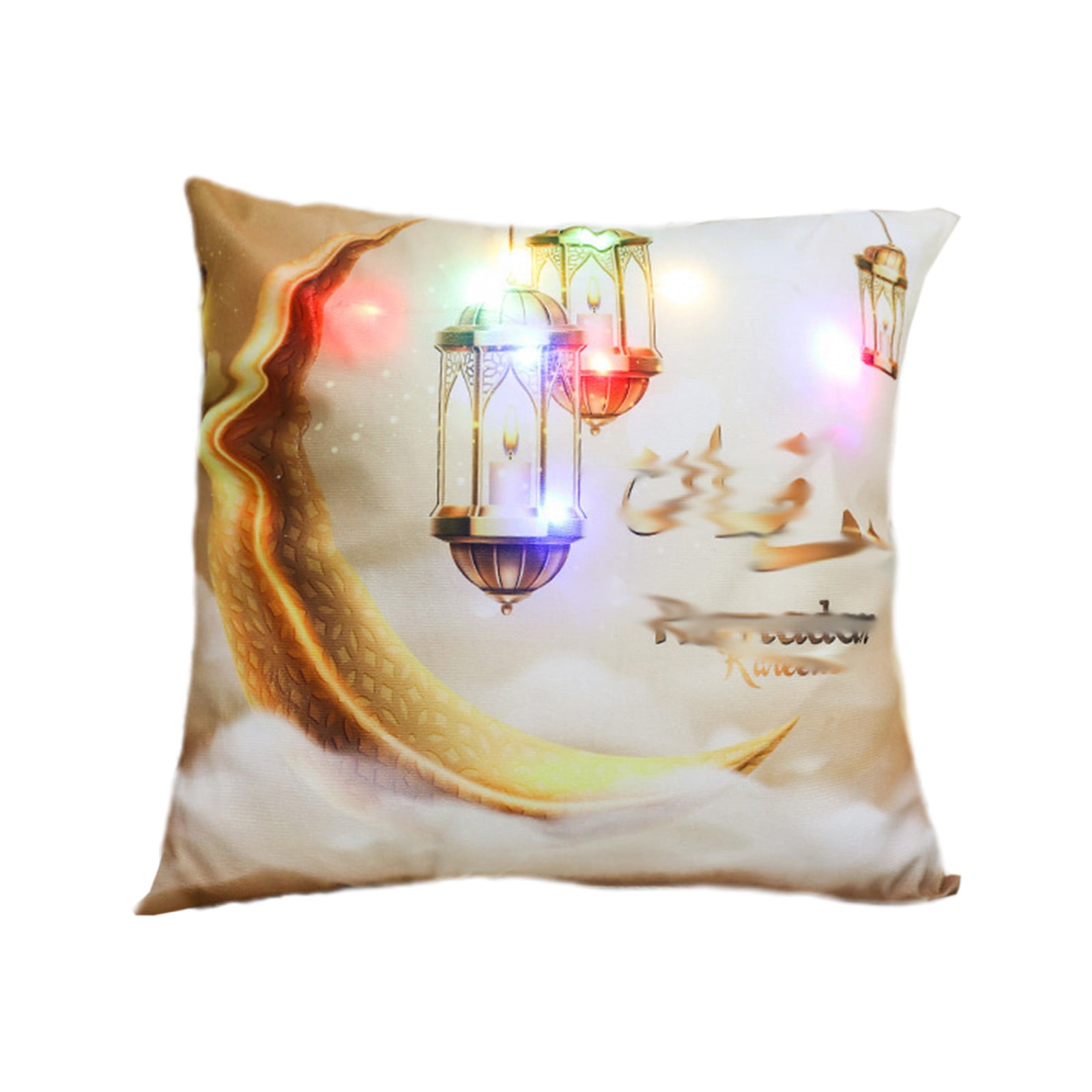 Dadiaei LED Crescent and Star Pillowcase Night Glowing Colorful Lights ...