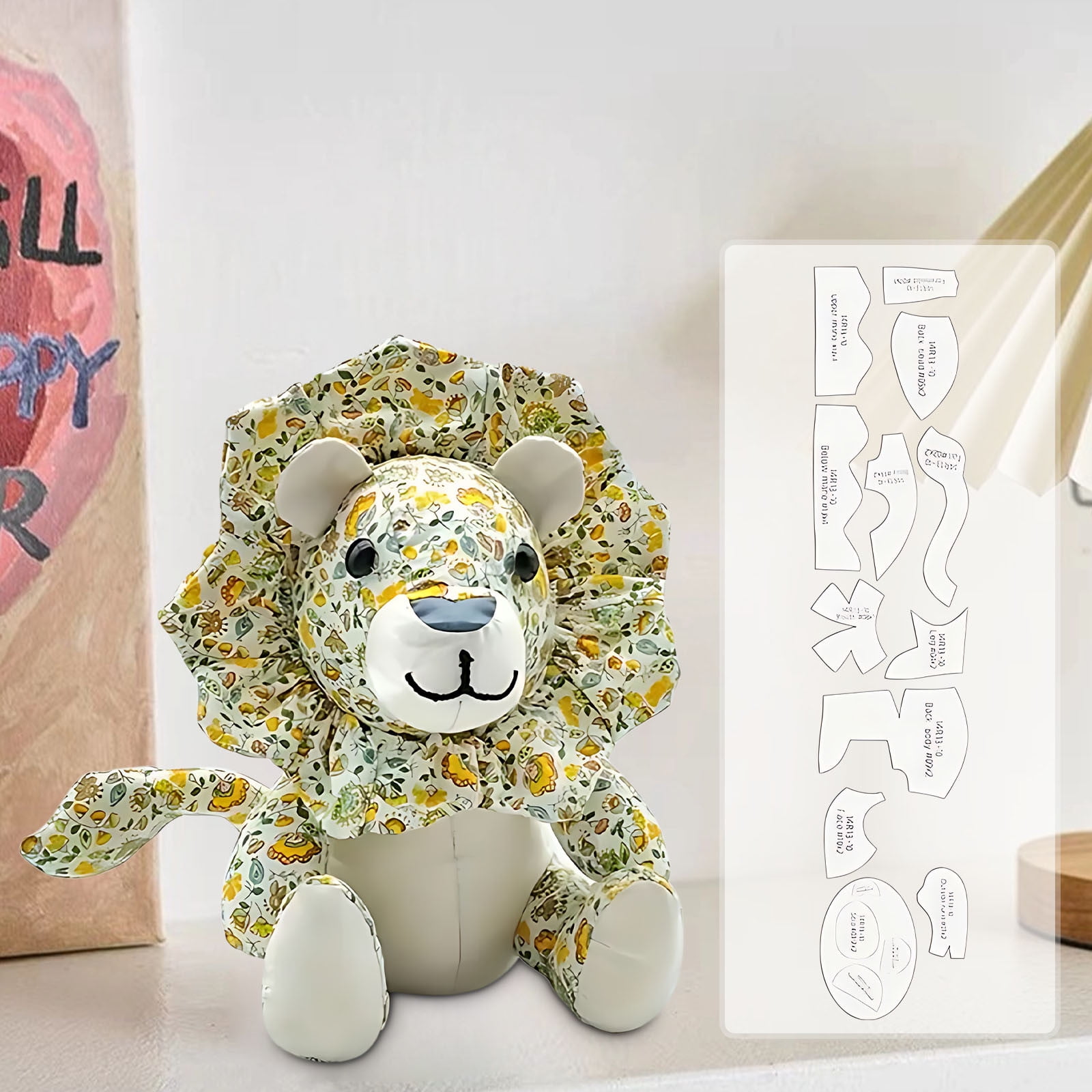 Dadiaei Lion Patterns for Easy Sewing Template, Plastic Material Ruler ...