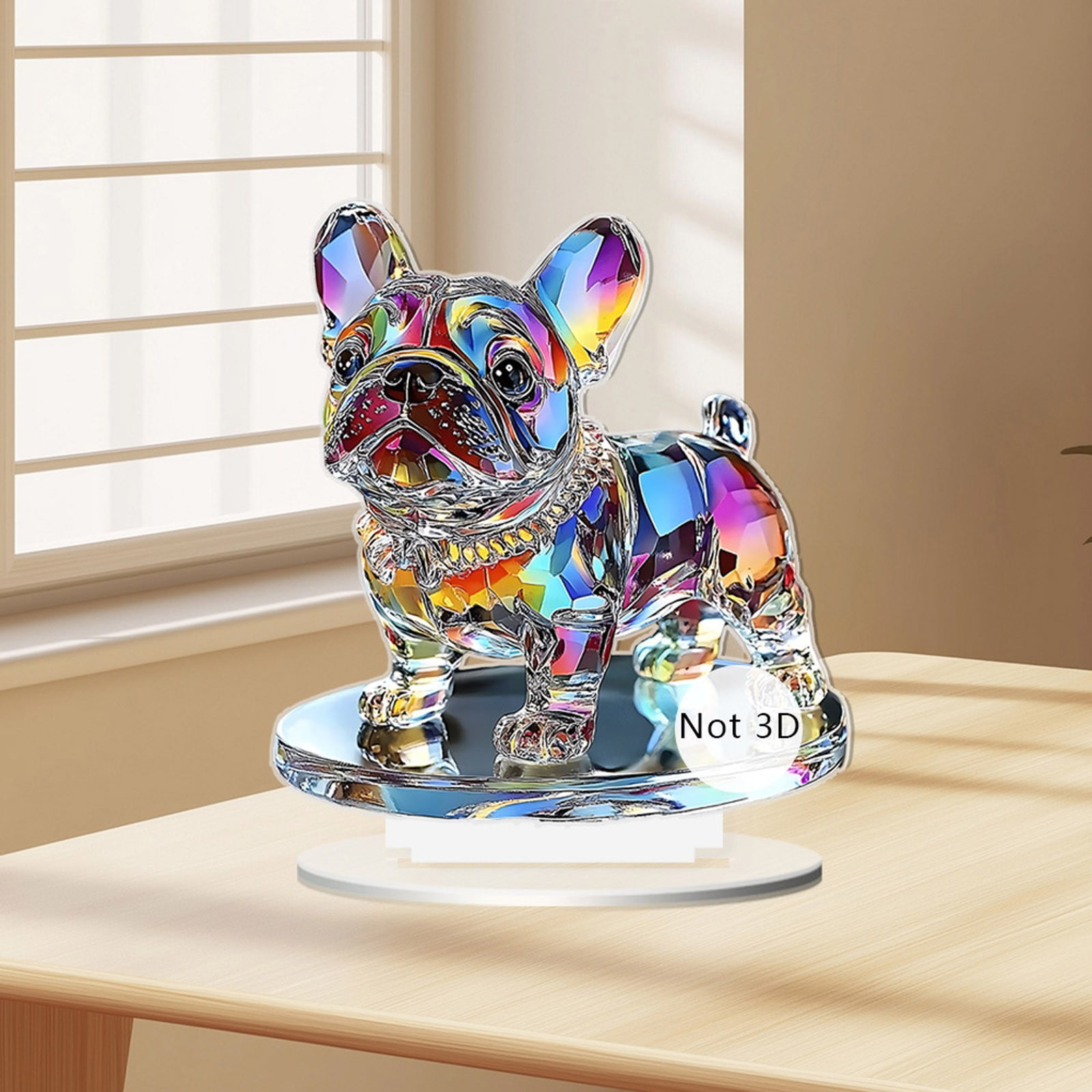 Dadiaei Puppy Dog Pet Lover Gift Colorful 2D Flat Acrylic Ornament for ...