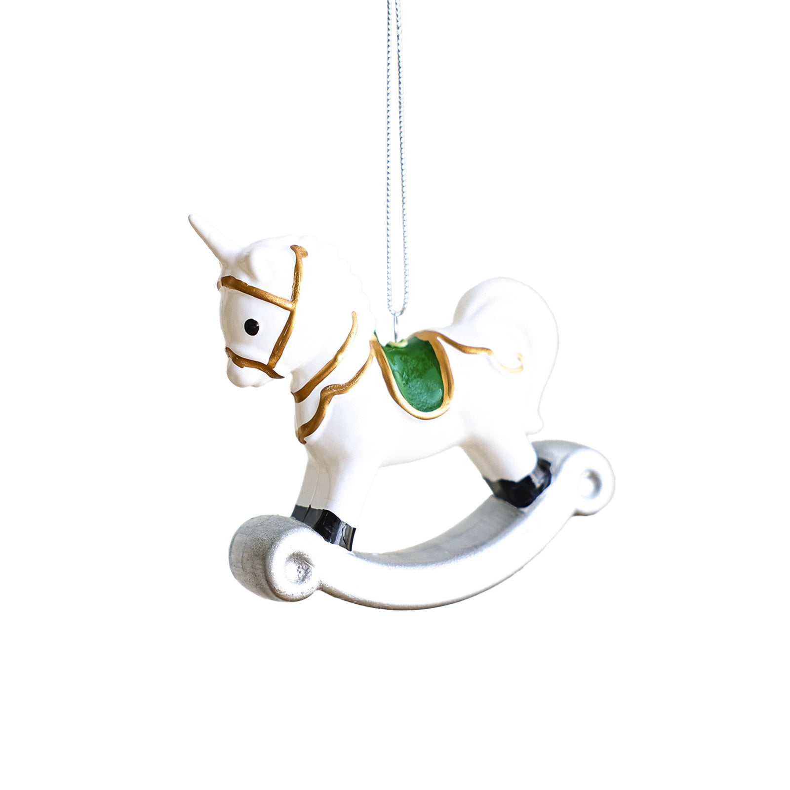 Dadiaei Rocking Horse Christmas Ornament Resin Figurine for Tree ...
