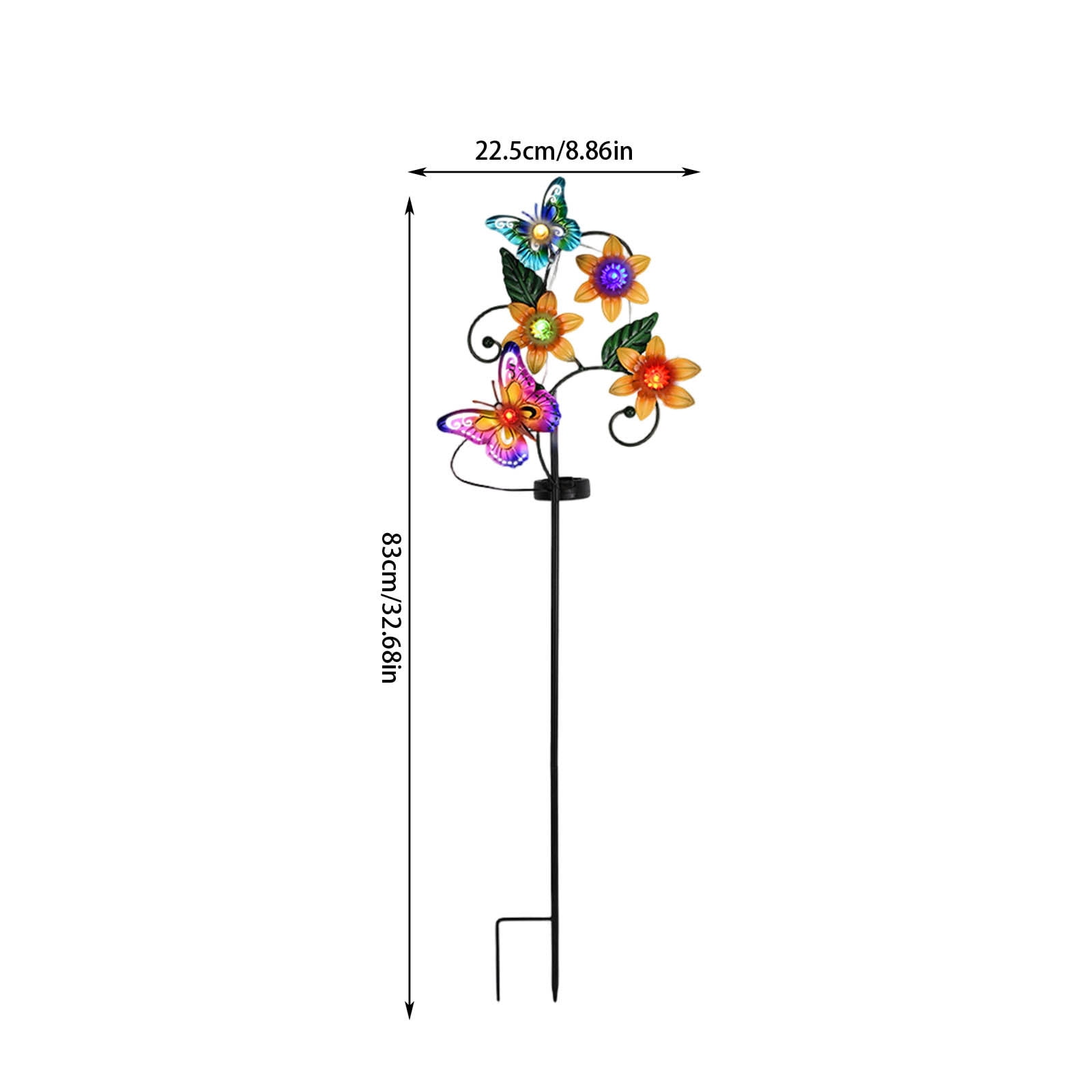 Dadiaei Solar Powered Wrought Iron Bee Garden Lights Outdoor Solar ...