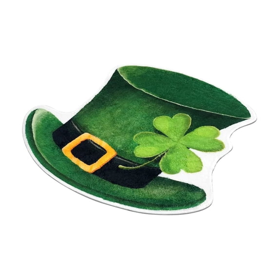 Dadiaei St. Patrick Shamrock Bathroom Rug, Lucky Shamrocks Tufted ...