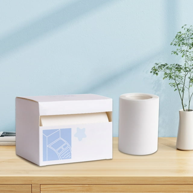 Dadiaei Sticky Full Adhesive Notes Roll Tape with Pull Out Dispenser ...