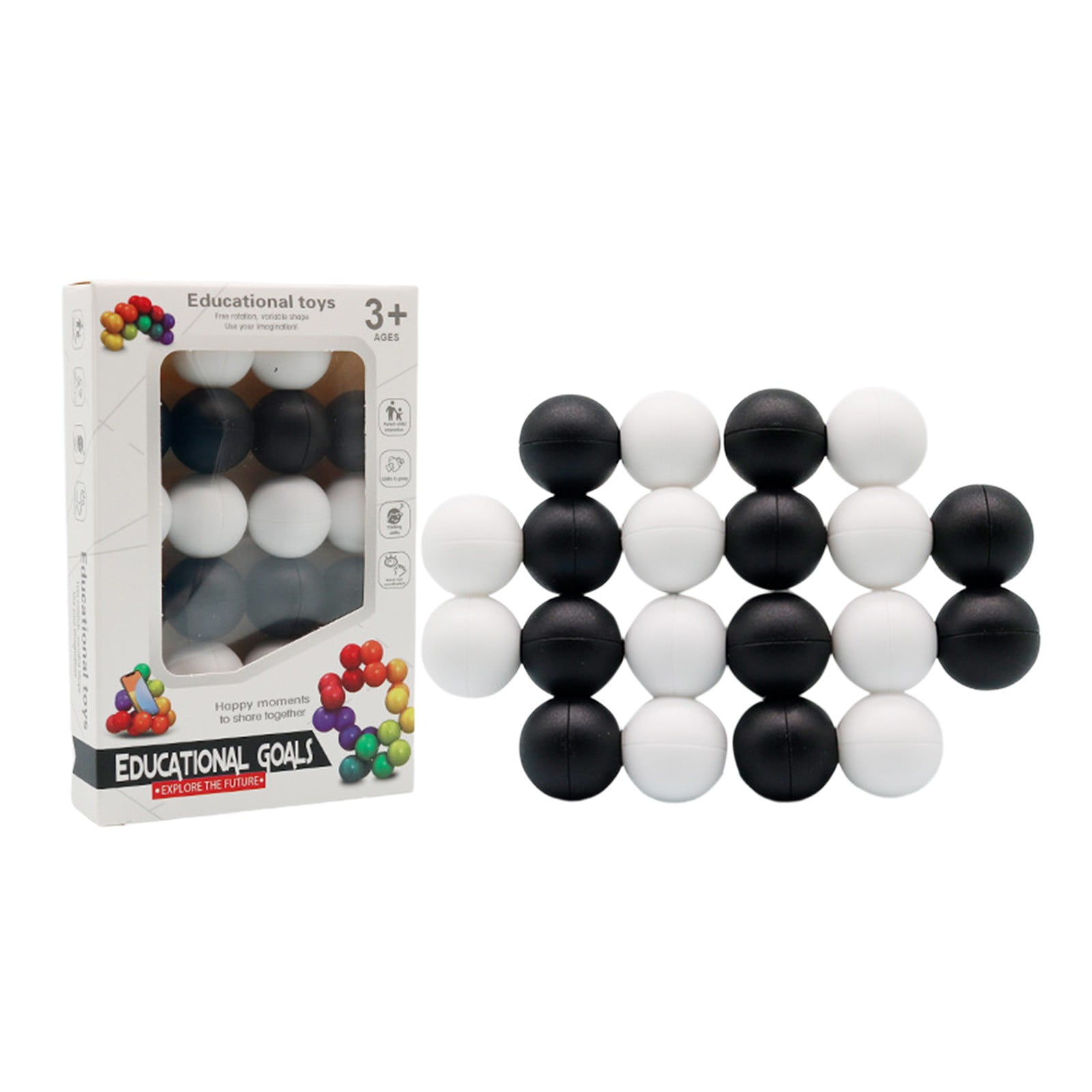 Dadiaei Stress Relieving Toys Colorful Fidget Balls for Adults Travel ...
