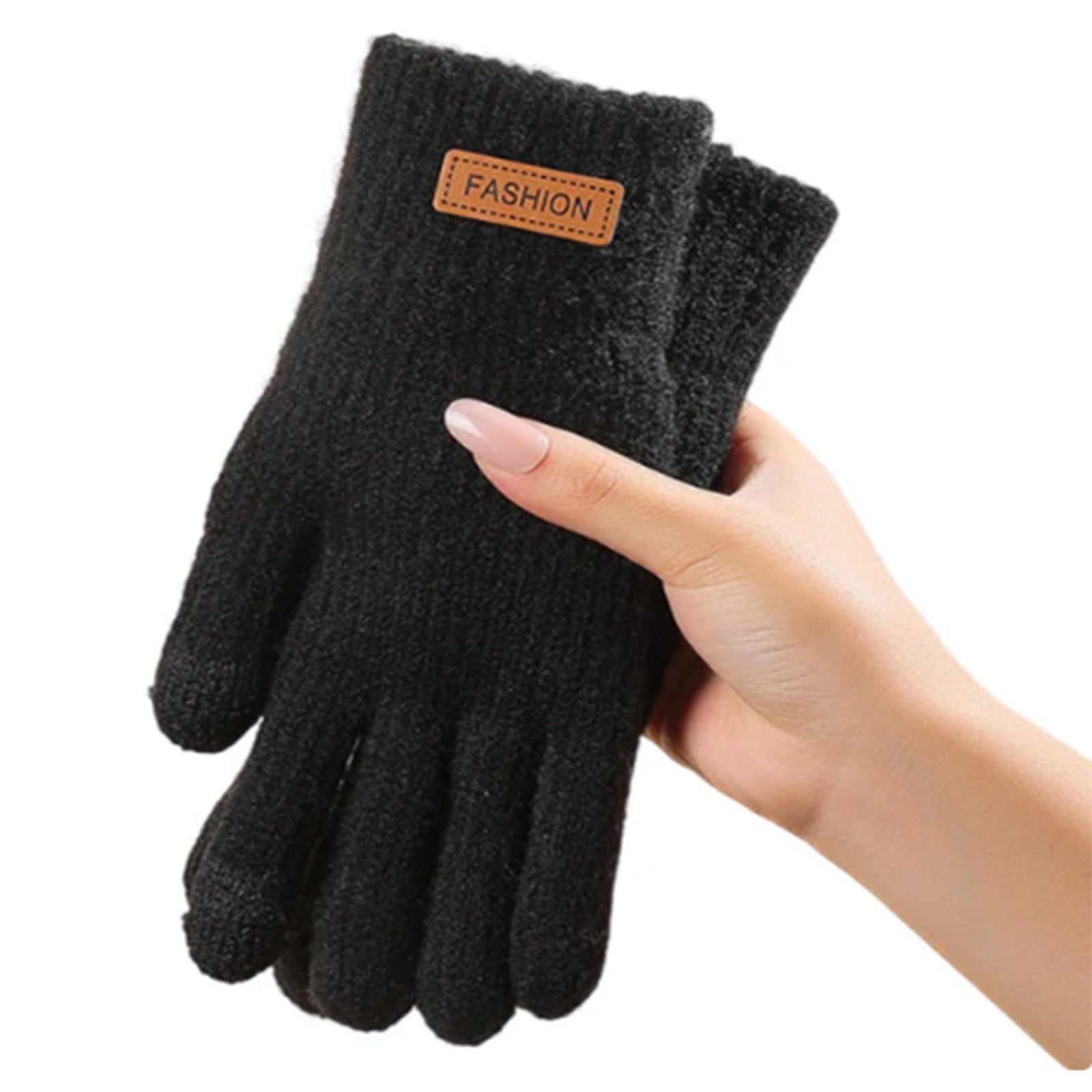 Dadiaei Touch Screen Gloves for Men Women Winter Warm Knitted Cycling ...