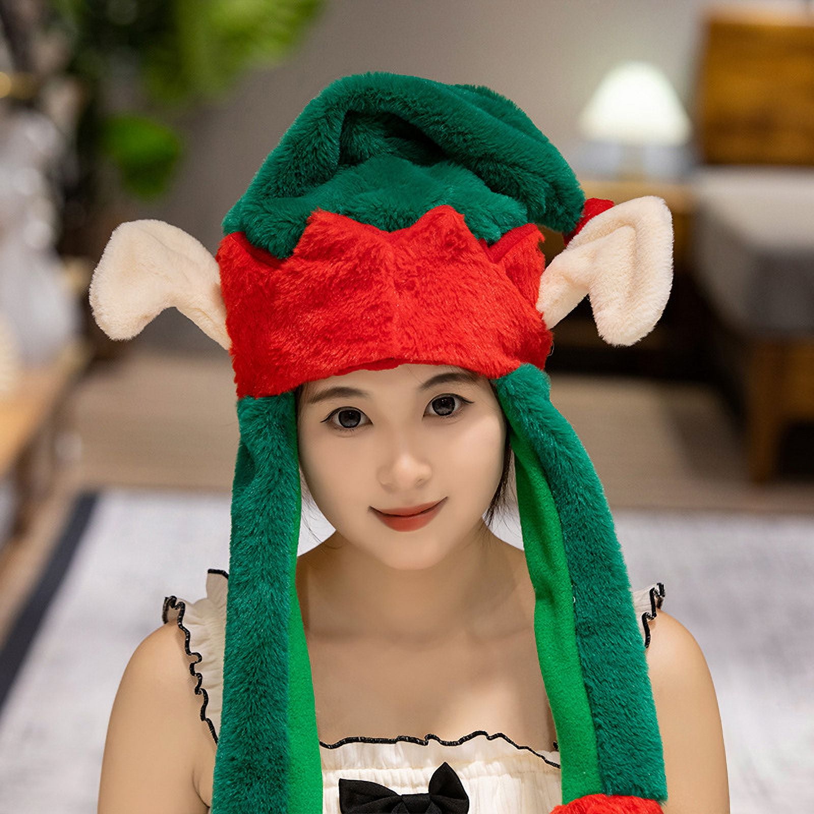 Winter Warm Novelty Hat YEKEYI Cow Ear Pop-Up Hat – Moving & Jumping ...