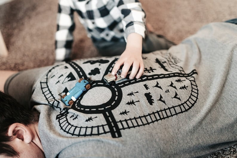 Dads Playmat T Shirt For Men Road Track Funny Dad Shirt Race Track ...