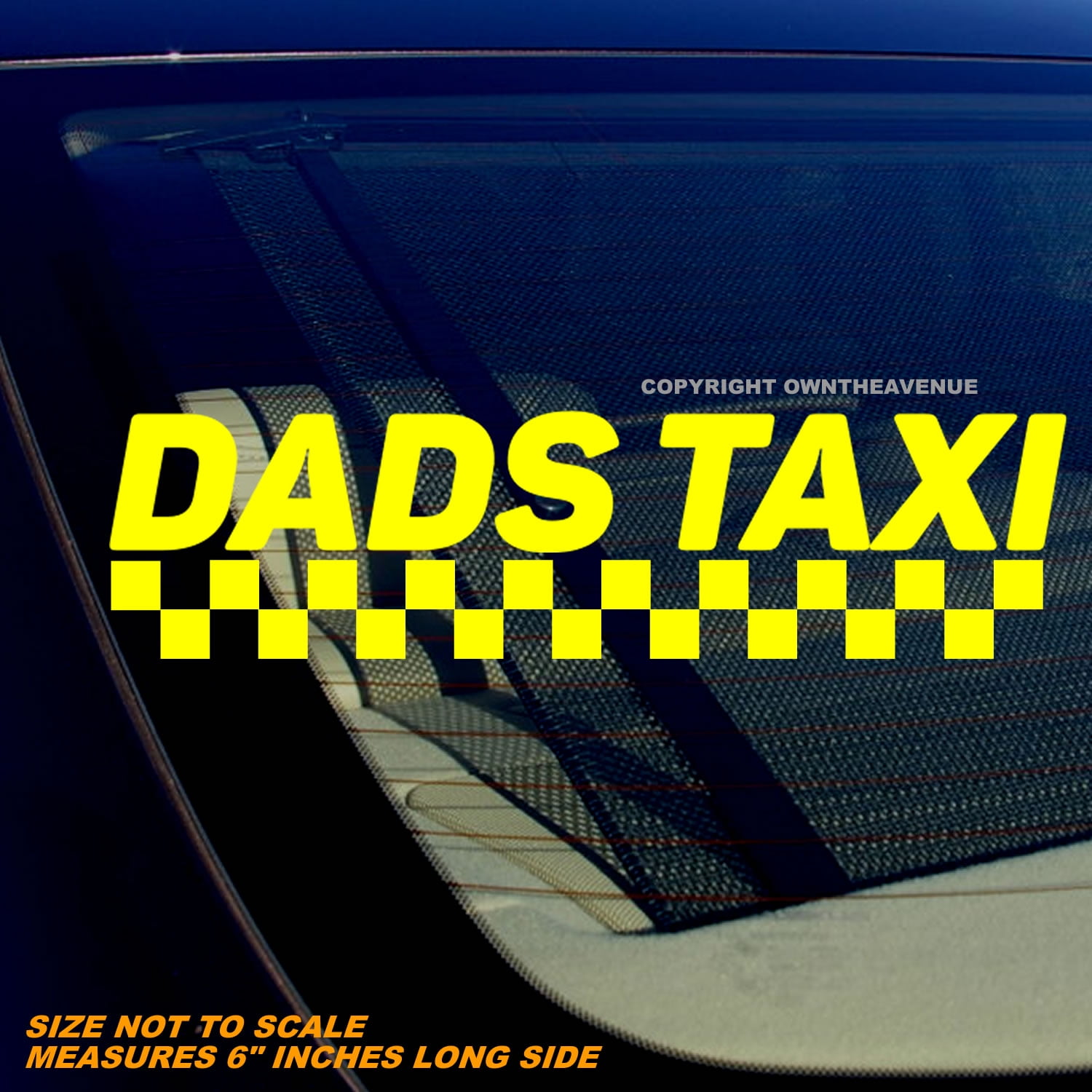 Dads Taxi Funny Father Family Car Truck Vinyl Sticker Decal - 6" Inches ...