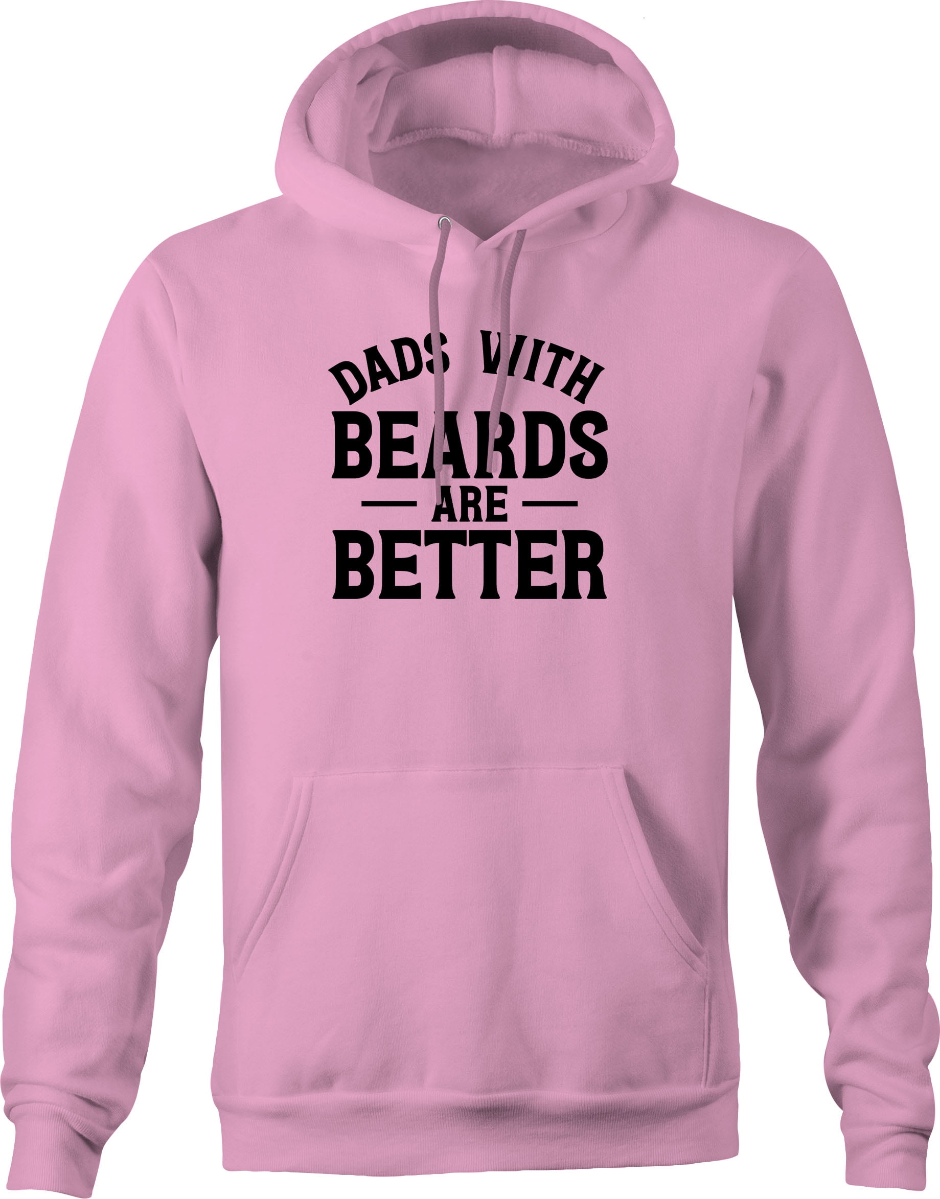 Dads With Beards Are Better Facial Hair Manly Hairy Light Pink Hoodie ...