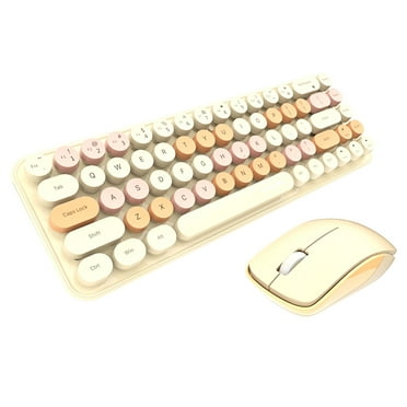 Anself KM901 Keyboard Mouse Combo 2.4G Wireless 78 Key Mini Keyboard ...