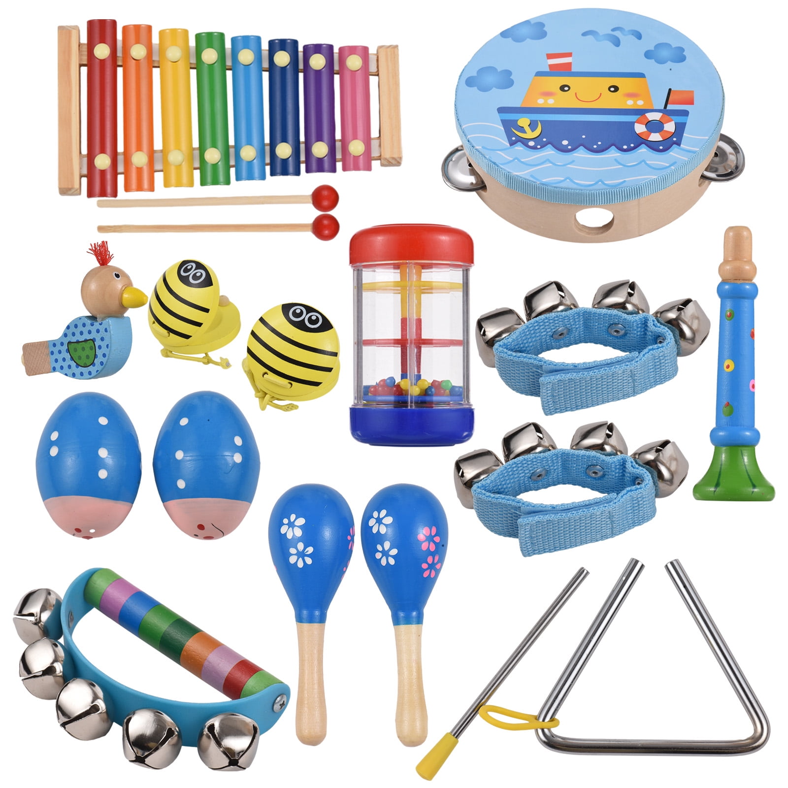 Dadypet Percussion Instruments Gift Set for Birthday, Musical Toys for ...