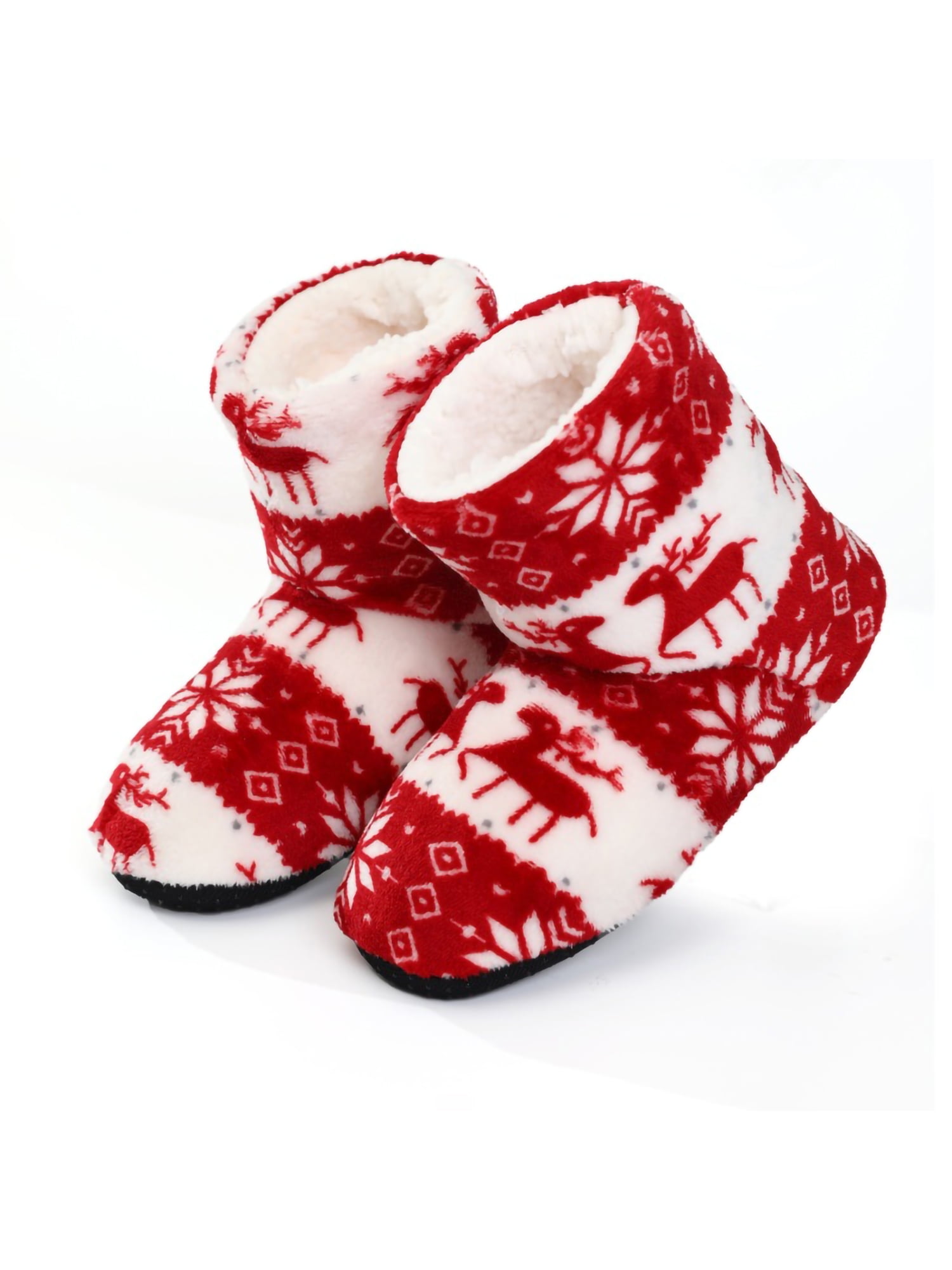 Daeful 1/2 Packs Women Fleece Plush Warm Bootie Indoor House Slipper ...