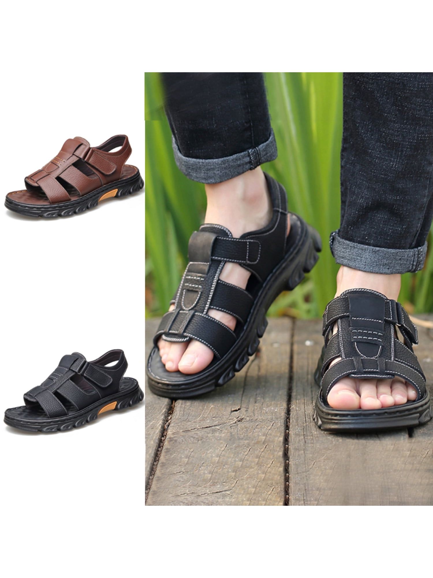 Daeful Men's Sandals Open Toe Diving Shoes Magnetic Beach Sandal ...