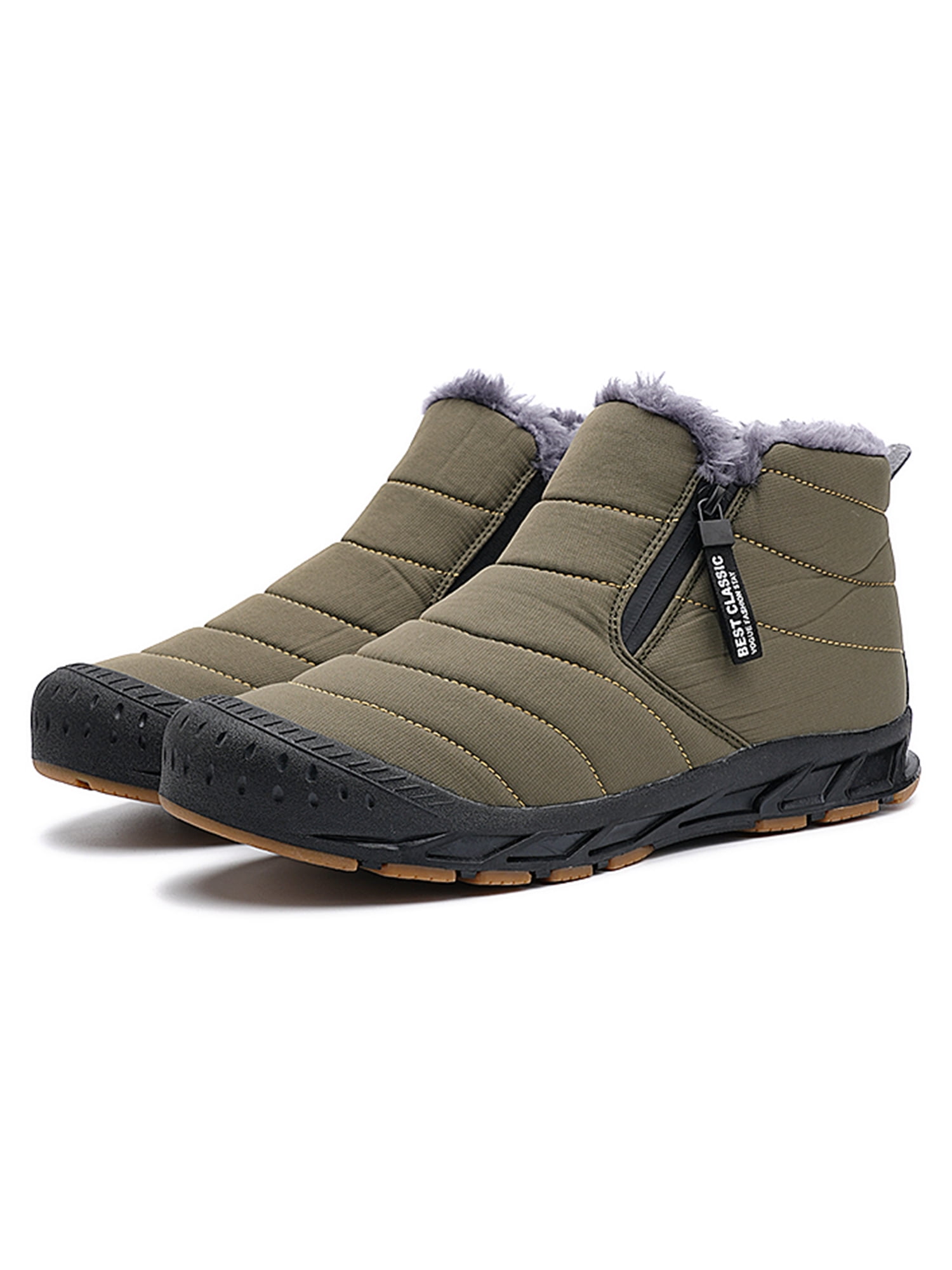 Daeful Mens Snow Boots Outdoor Winter Boot Casual Warm Shoes Cold ...