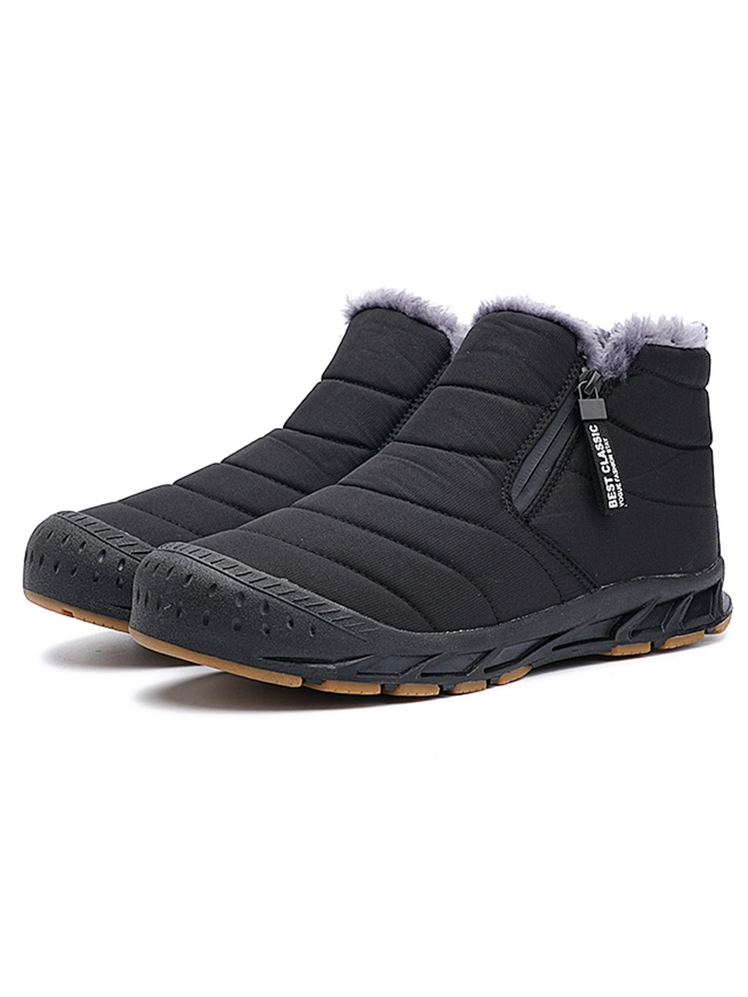 Daeful Mens Snow Boots Outdoor Winter Boot Casual Warm Shoes Cold ...