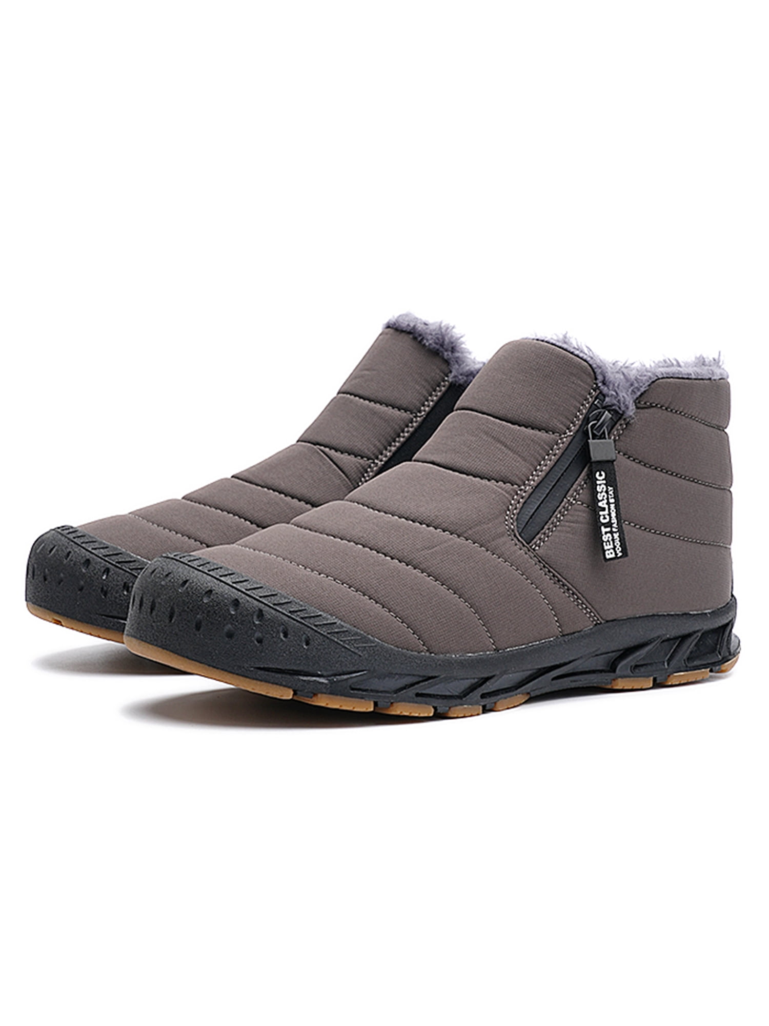 Daeful Mens Snow Boots Outdoor Winter Boot Casual Warm Shoes Cold ...