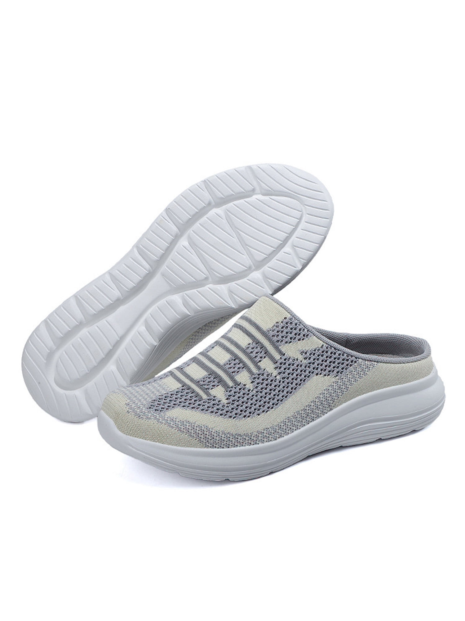 Daeful Womens Walking Shoe Backless Clogs Slip On Mules Comfort Closed ...