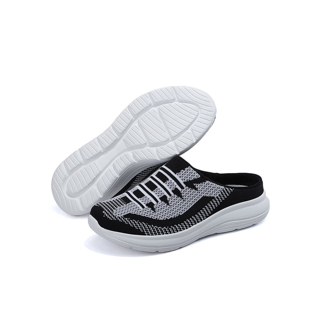 Daeful Womens Walking Shoe Backless Clogs Slip On Mules Comfort Closed ...