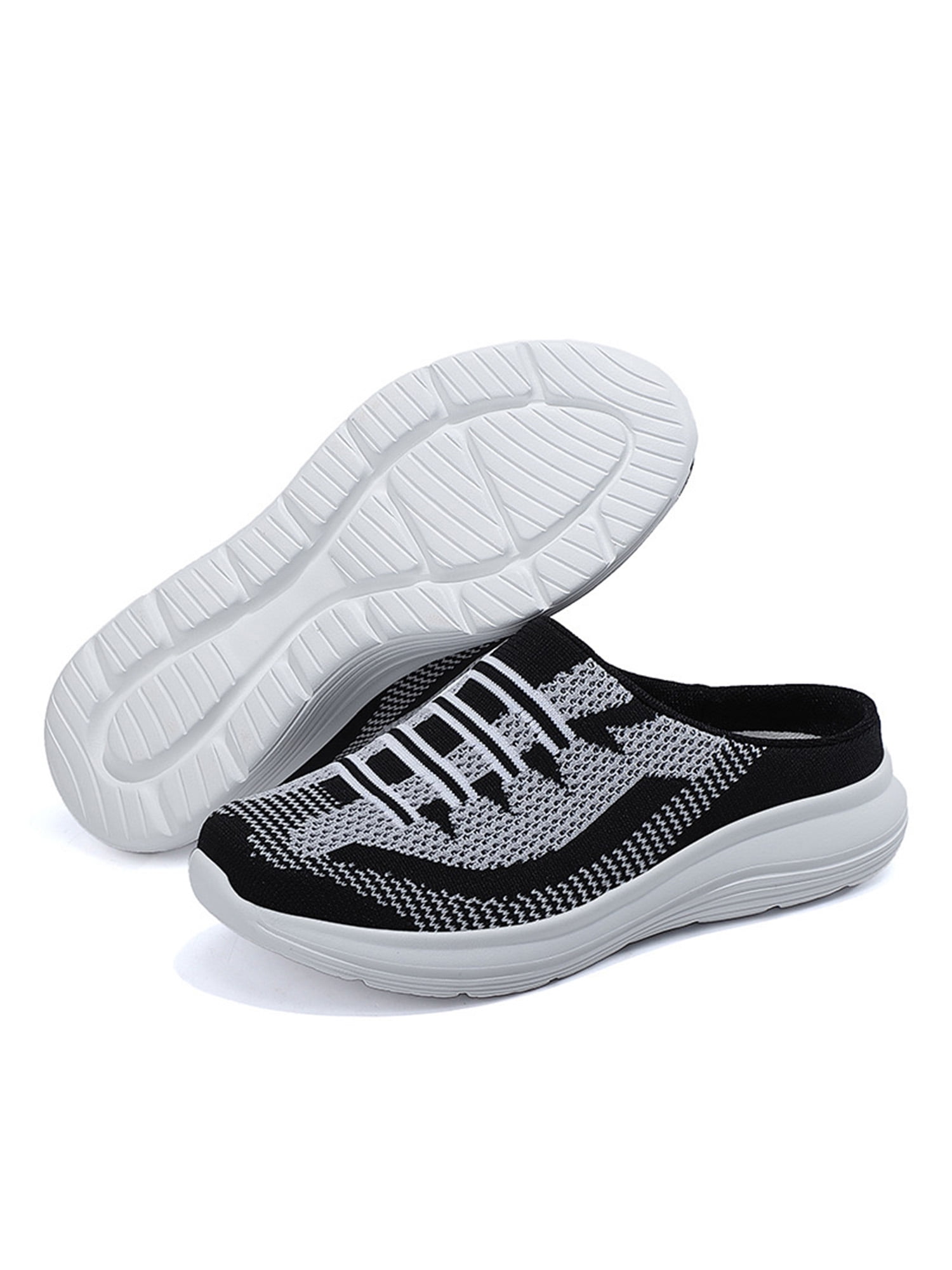 Daeful Womens Walking Shoe Backless Clogs Slip On Mules Comfort Closed ...