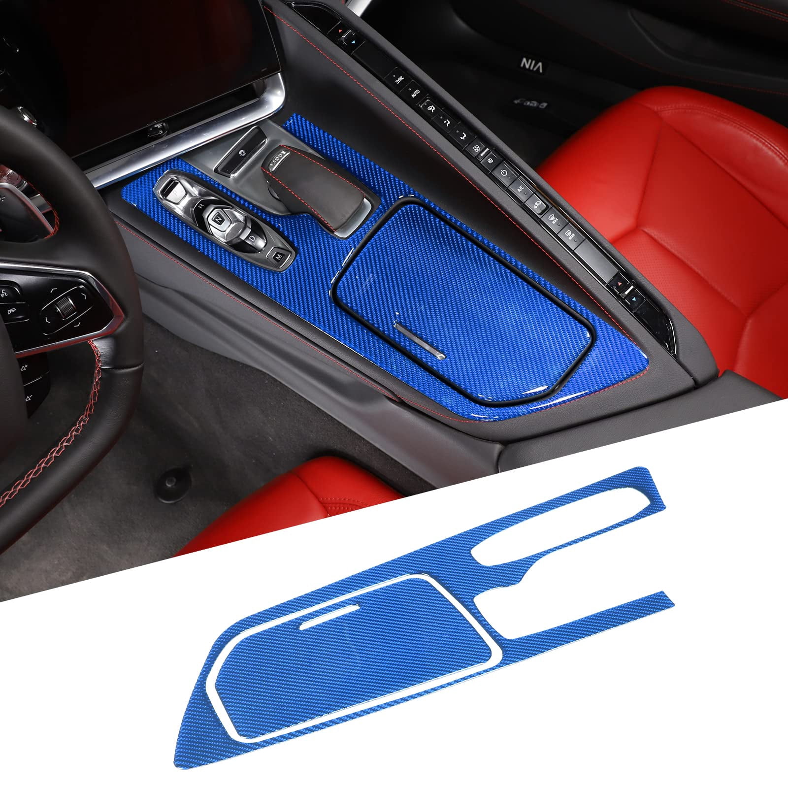 Daeiclru Real Carbon Fiber Car Interior Center Console Panel Trim ...