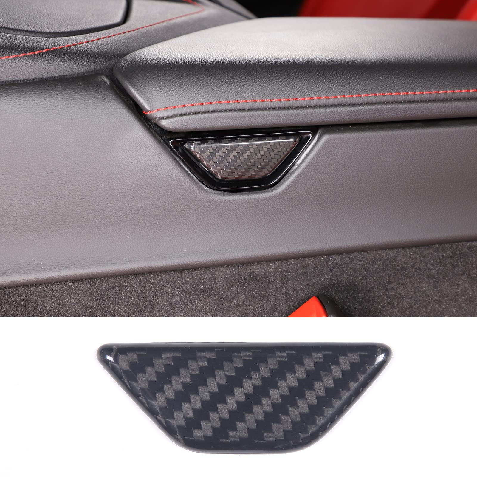 Daeiclru Real Carbon Fiber IFF17 Car Armrest Storage Button Switch ...
