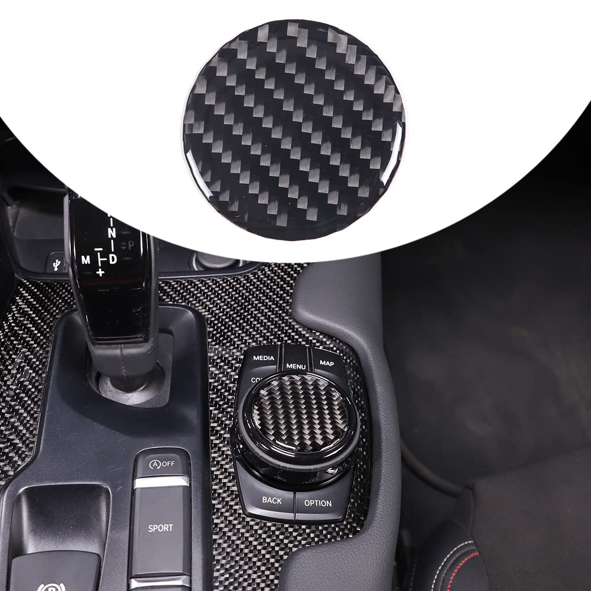 Daeiclru Soft Carbon Fiber ZS23 Central Control Multimedia Knob Cover ...