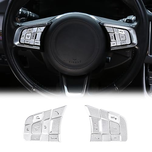 Daeiclru Steering Wheel Button Trim Sticker Compatible with Jaguar XE ...