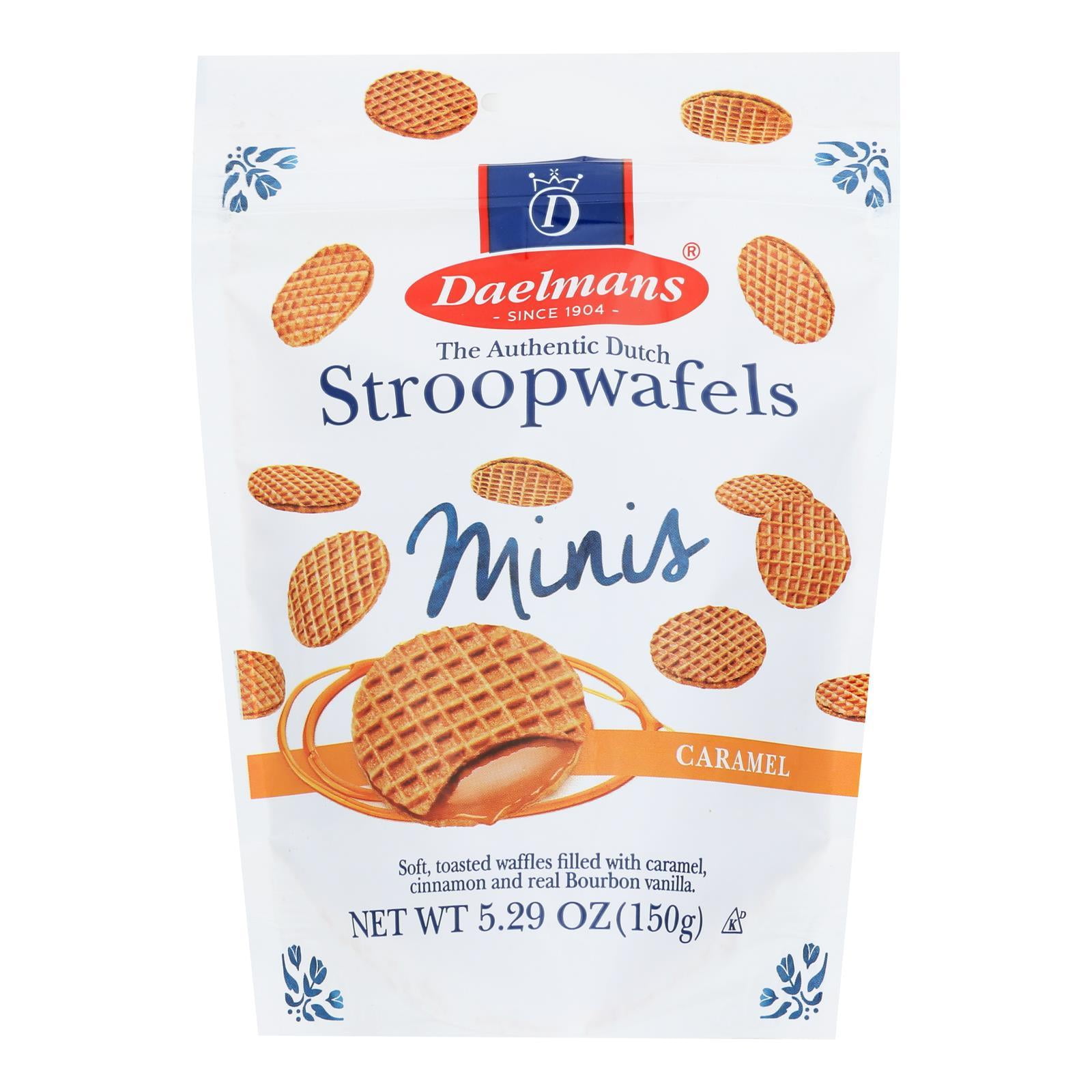 Daelmans Stroopwafel - Caramel - Mini - Case of 10 - 5.29 oz - Walmart.com