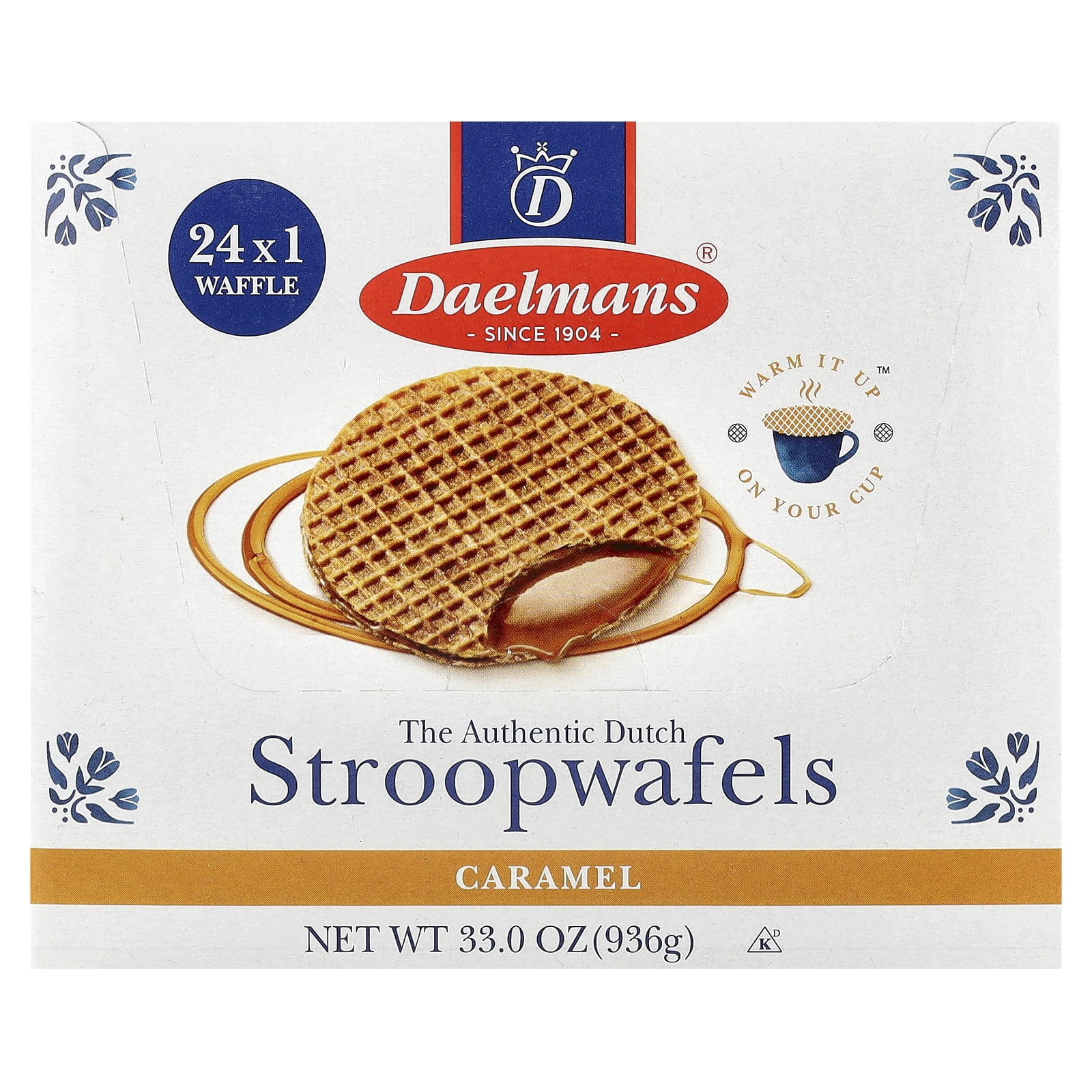 Daelmans, Stroopwafels, Caramel Waffles, 24 Pack, 1.38 oz Each, Kosher ...