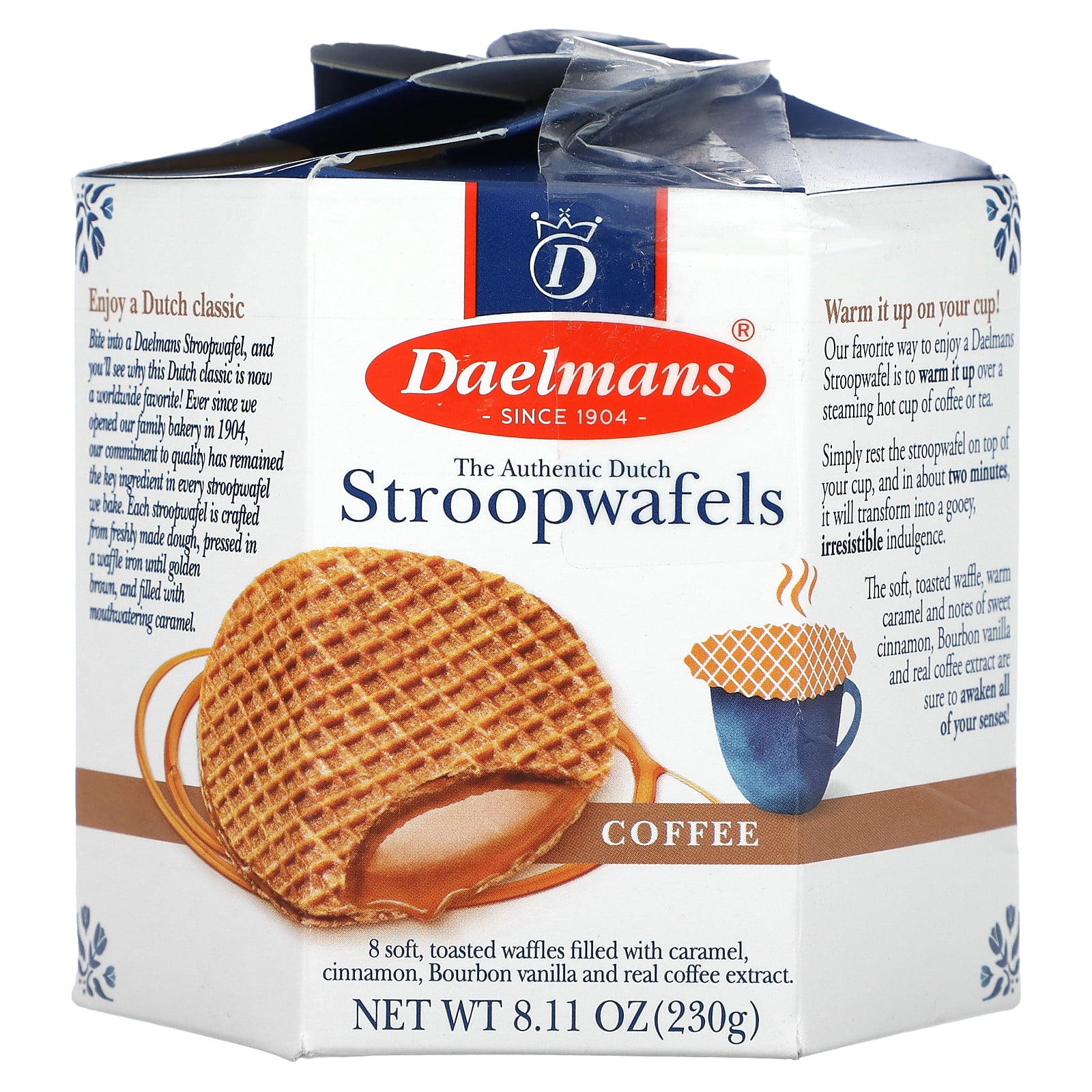 Daelmans, Stroopwafels, 8 Waffles, Coffee, Caramel Cinnamon Vanilla ...