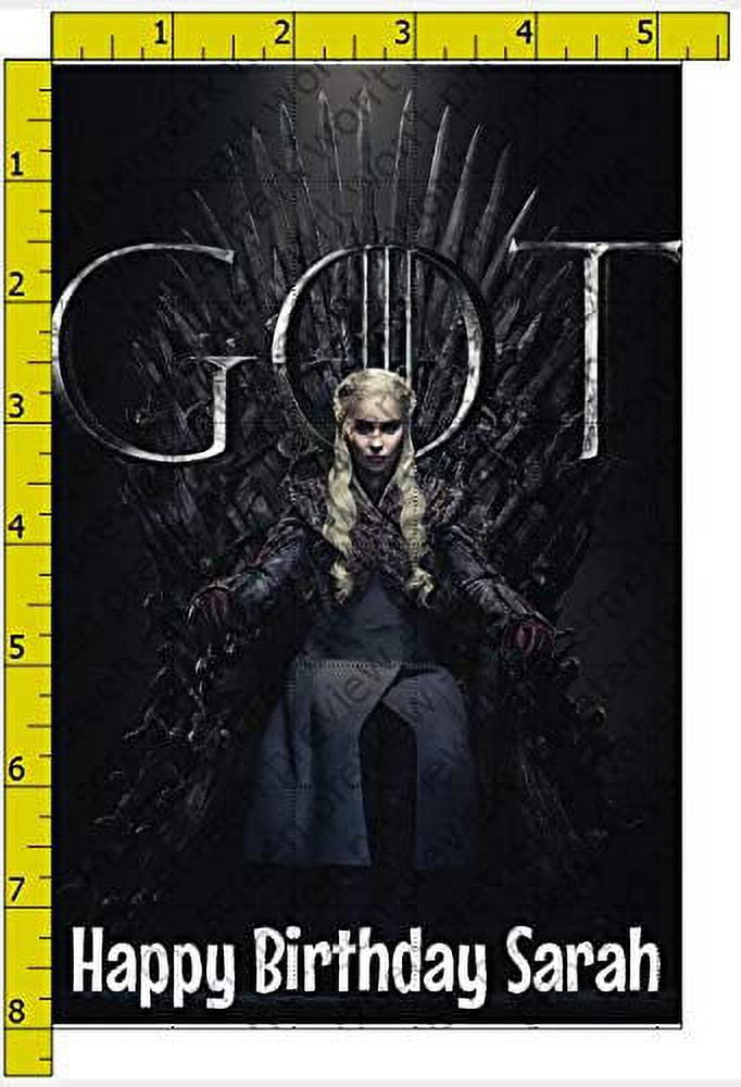 Daenerys Targaryen Game of Thrones Season 8 Iron Throne Image Edible ...