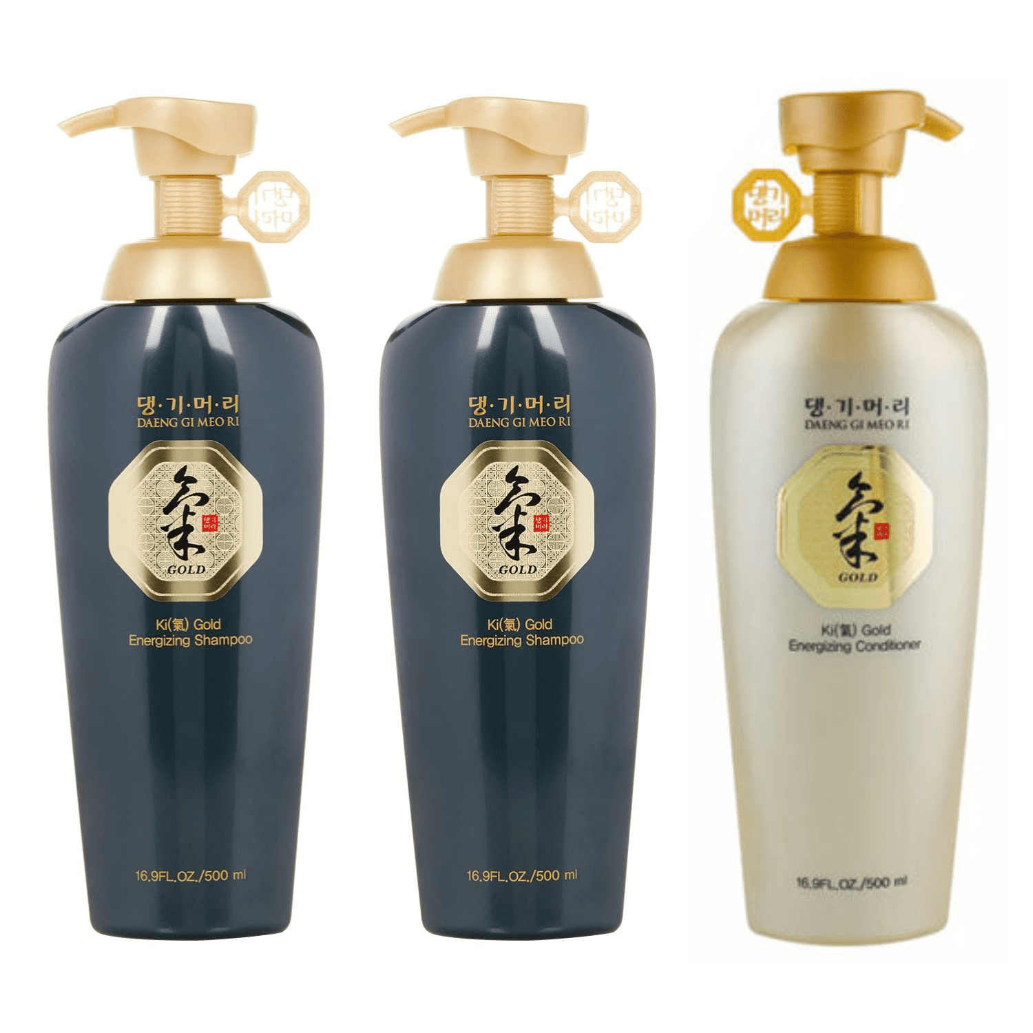 Daeng Gi Meo Ri Ki Gold Energizing 2 Shampoo & 1 Conditioner 500ml Each ...
