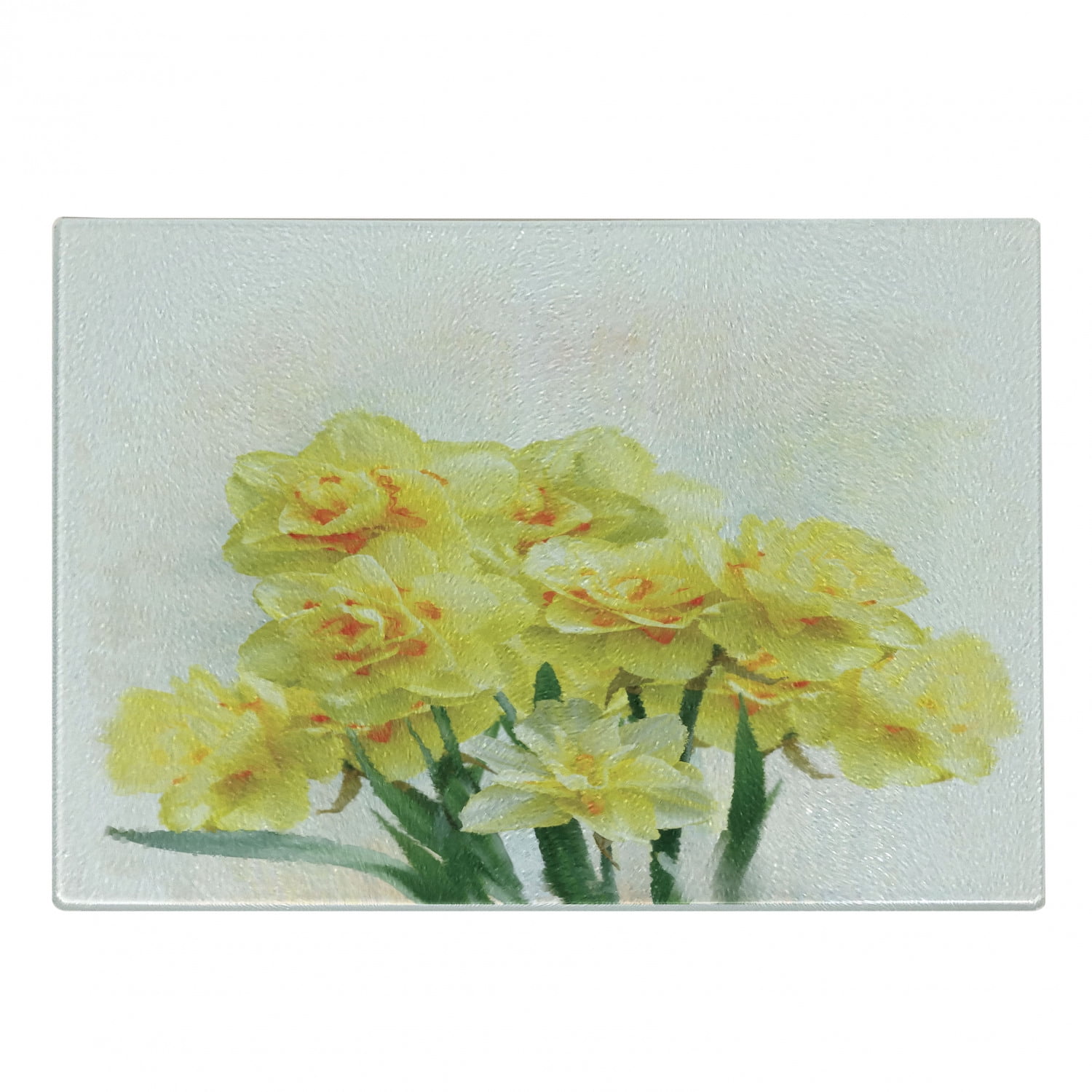 Daffodil Cutting Board, Digital Watercolors Paint of Daffodils Bouquet ...
