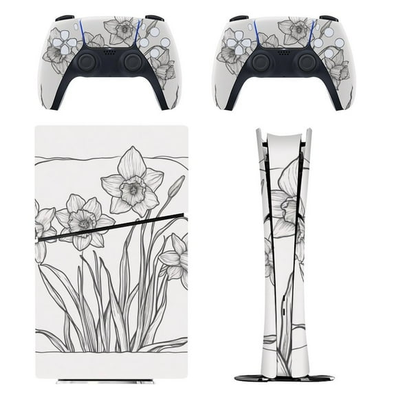 Daffodil Line Harmony Console Skin Bundle for PS5 Pro Slim Disc ...