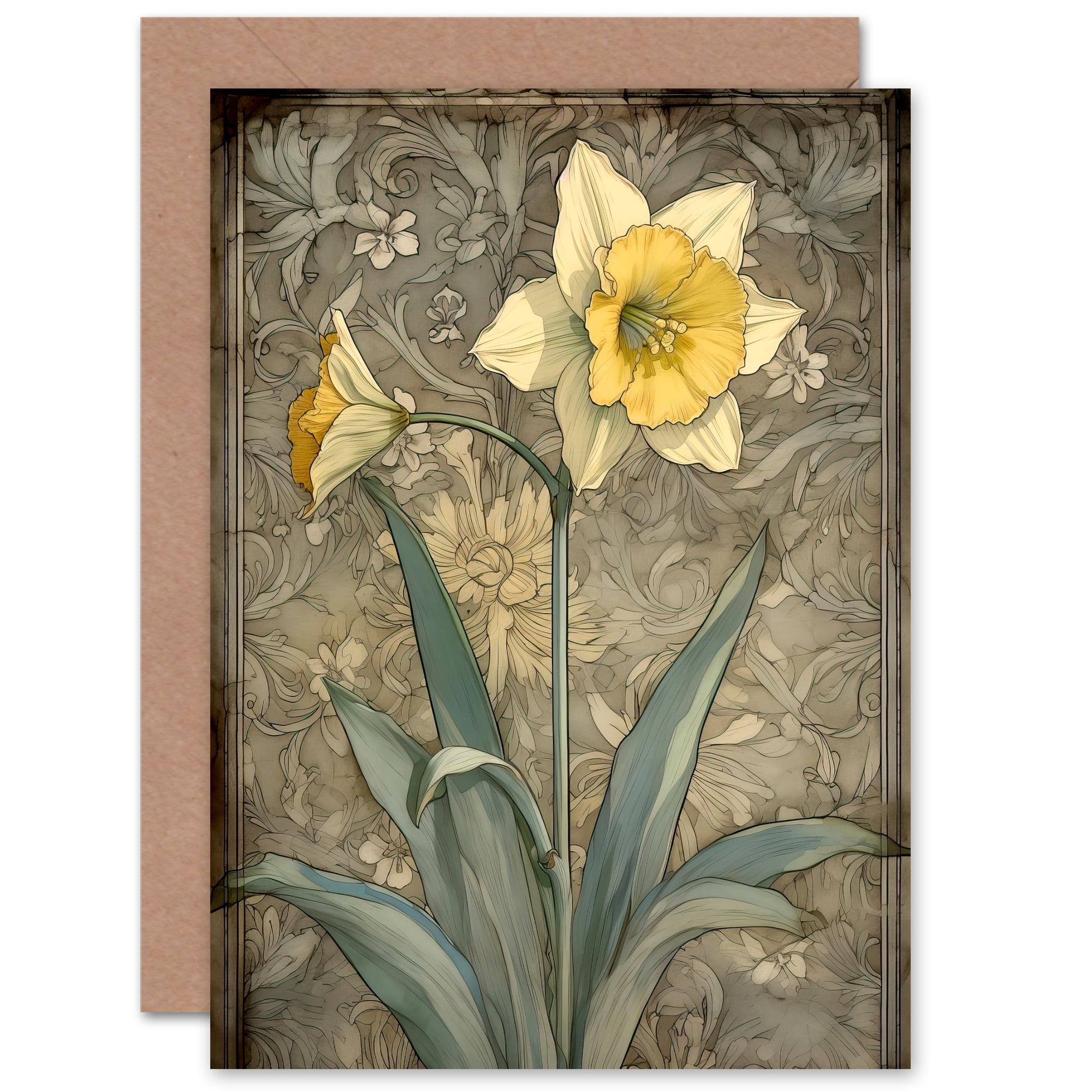 Daffodil Lover Flower Pastel Art Nouveau for Wife Her Mum Sister ...